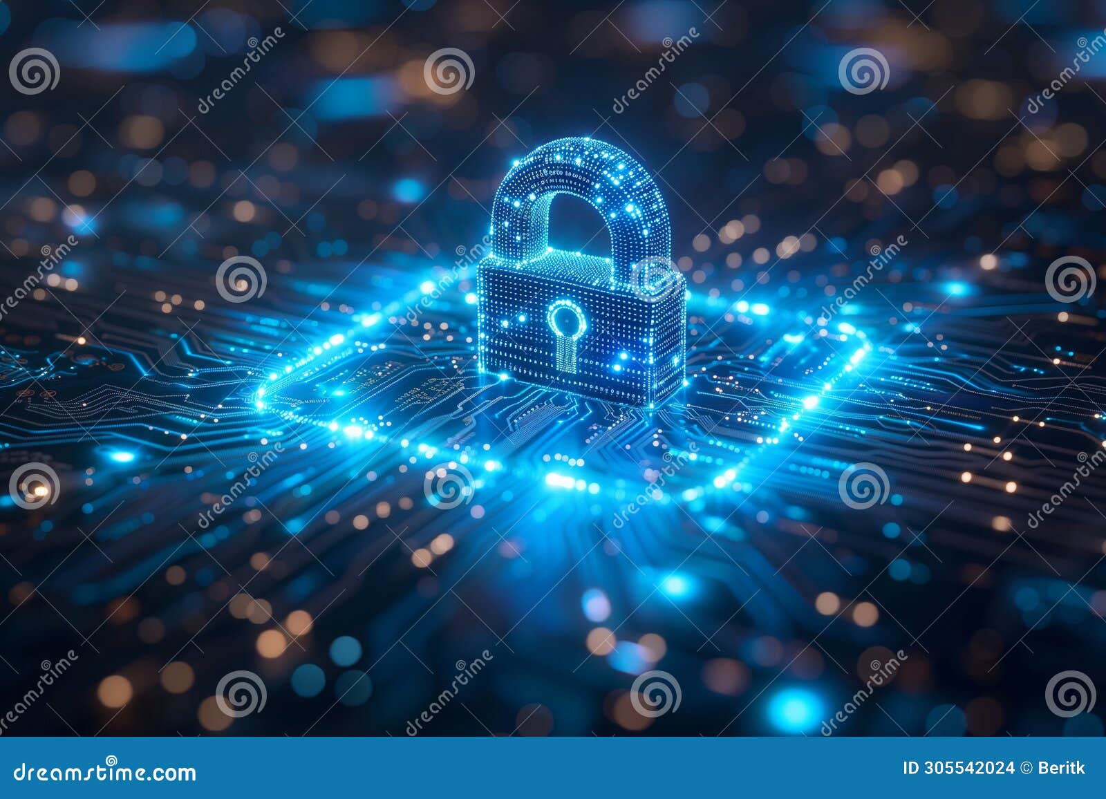 Cloud Safety Square Banner. Lock And Key Storage. Vector Illustration ...