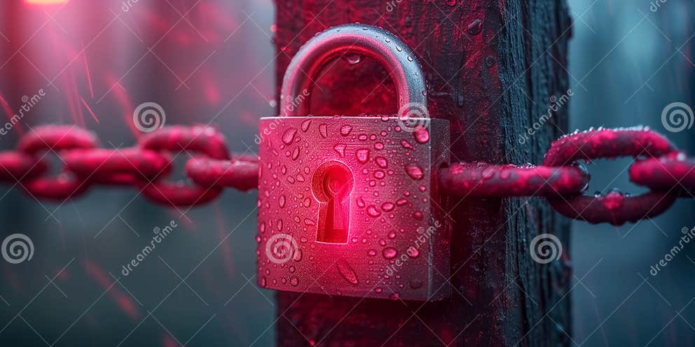 Digital Padlock, Cyber Security, Lockout from Computer Cloud, Safety ...