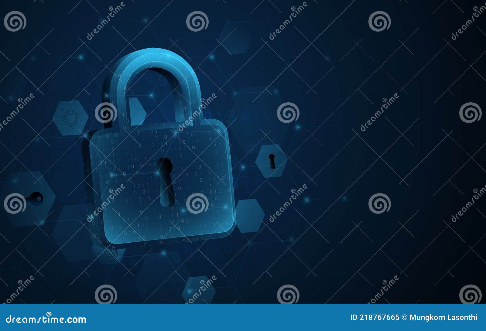 Abstract Cybersecurity Concept In Red With Icons Royalty-Free Cartoon ...