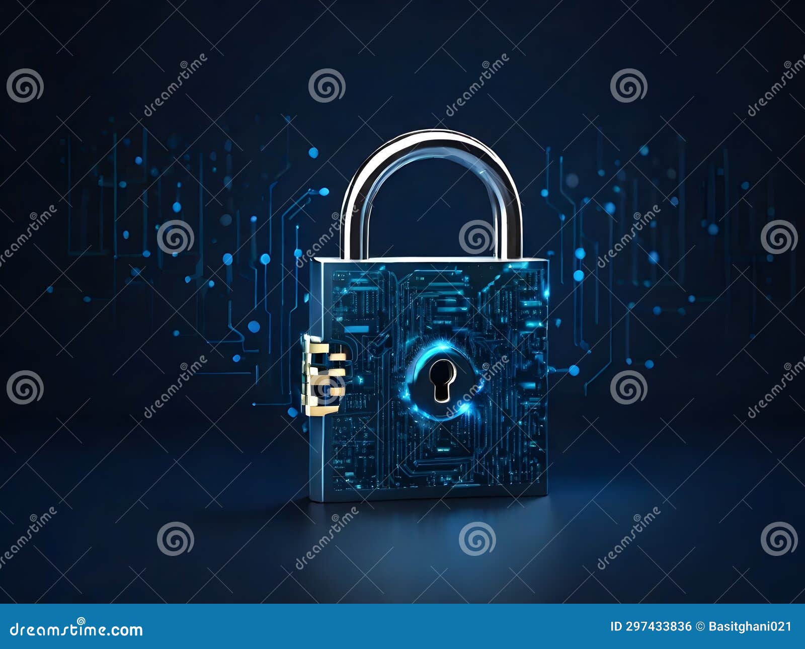 A Digital Padlock Design for a Computing System on a Dark Blue ...