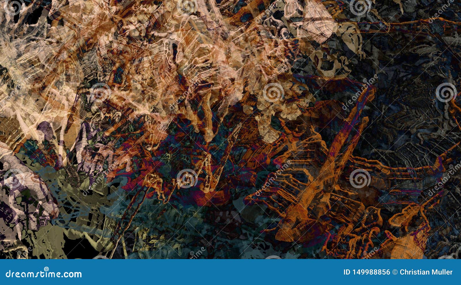 Digital Painting of Abstract Heavy Industry Machine Texture Pattern ...