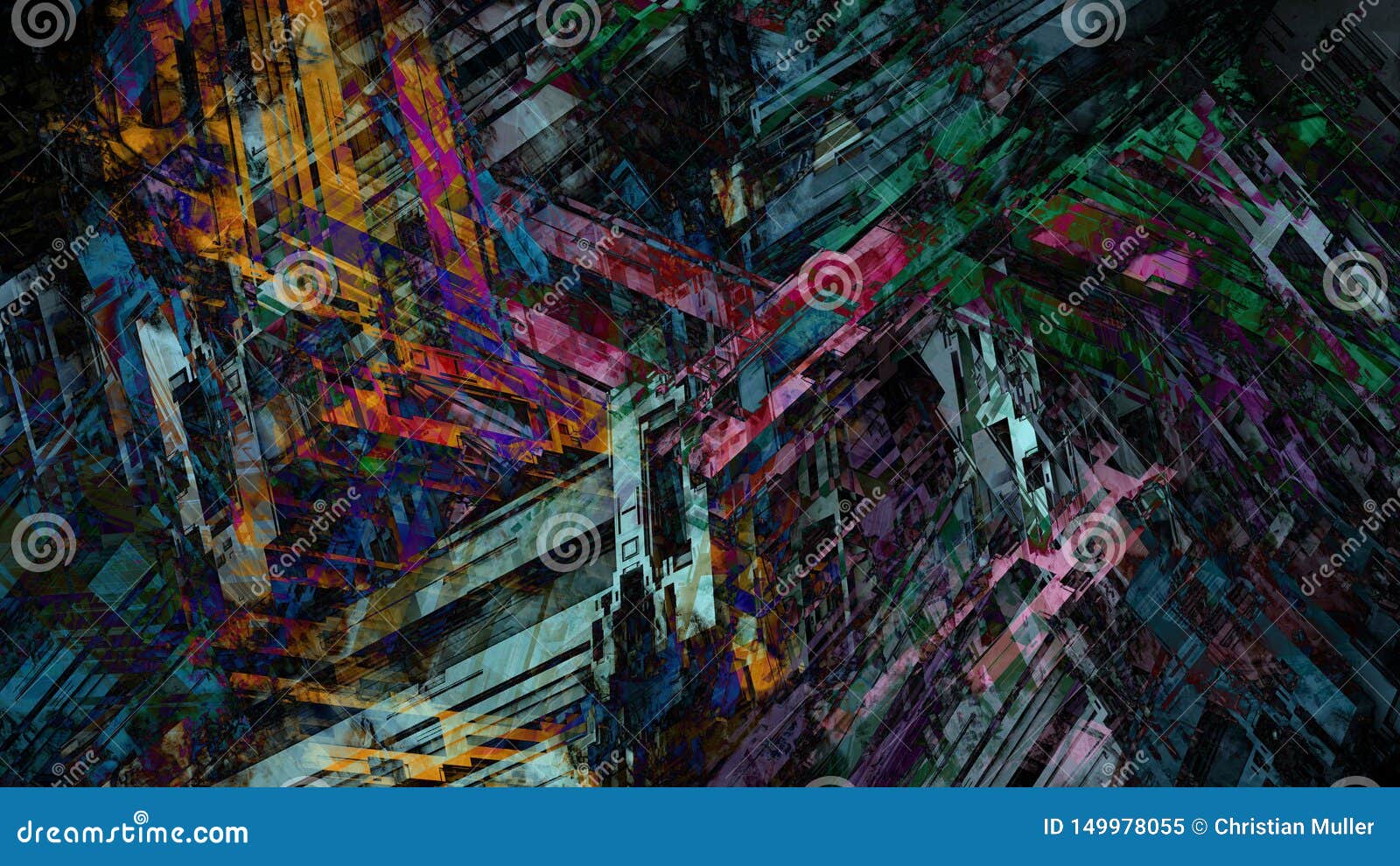 Digital Painting of Abstract Heavy Industry Machine Texture Pattern ...