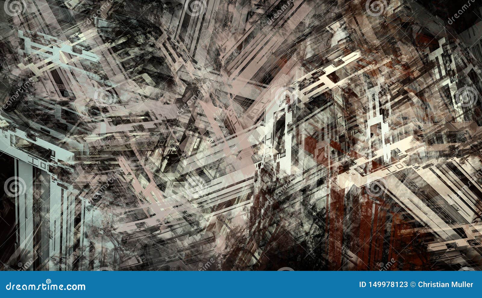 Digital Painting of Abstract Heavy Industry Machine Texture Pattern ...