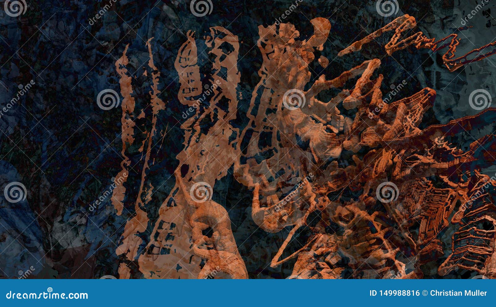 Digital Painting of Abstract Heavy Industry Machine Texture Pattern ...