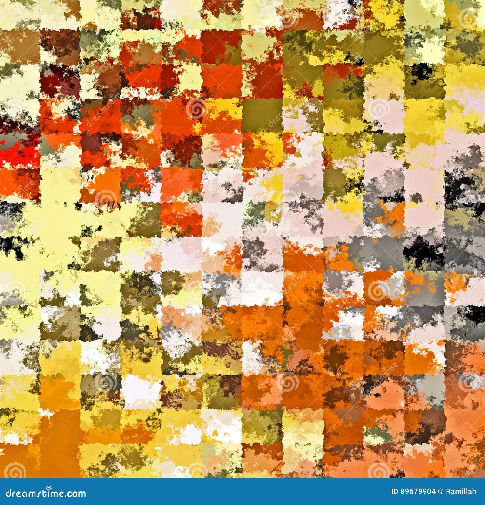 Digital Painting Beautiful Abstract Colorful Chaotic Rectangular ...