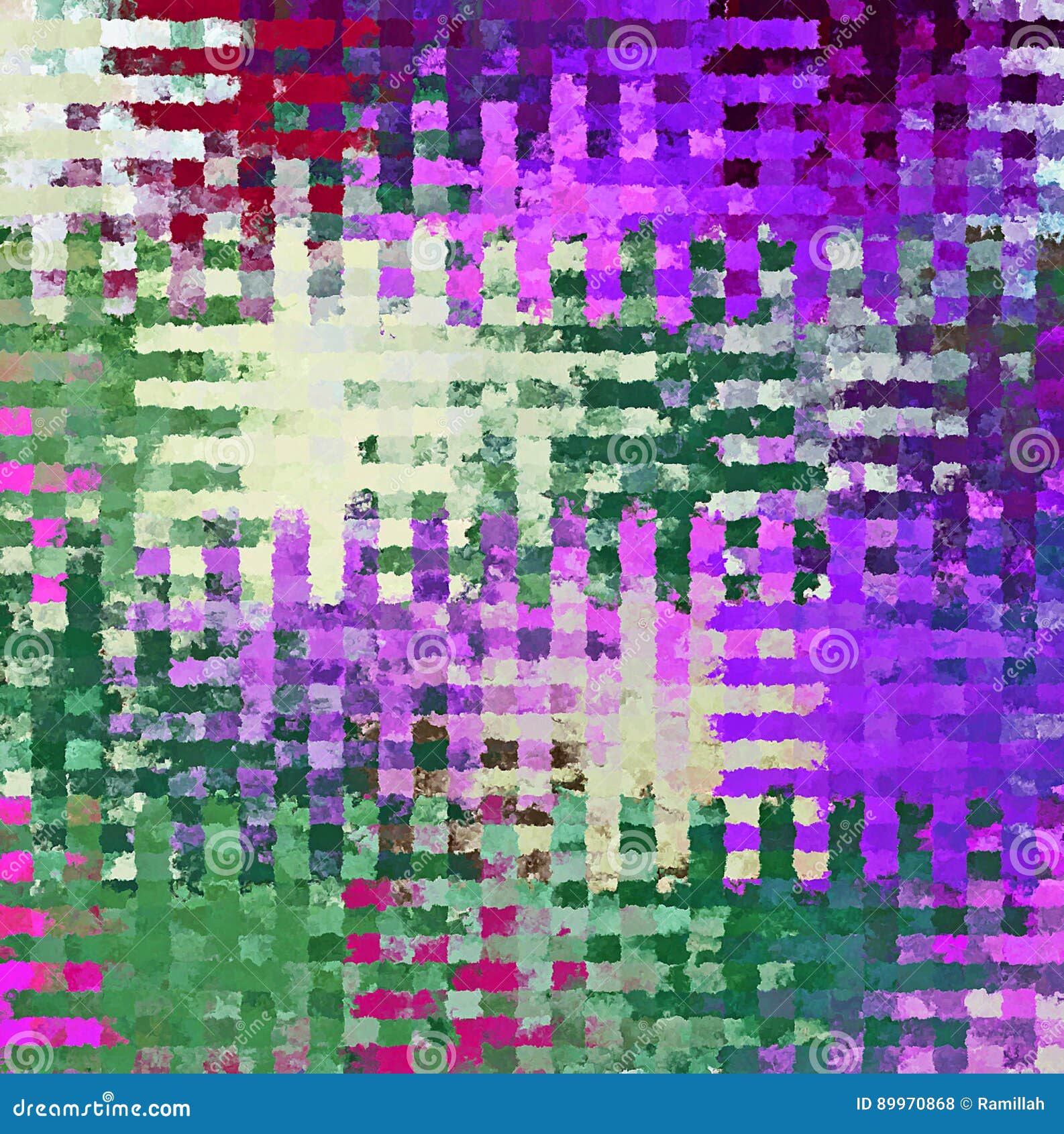 Digital Painting Beautiful Abstract Colorful Chaotic Rectangular ...