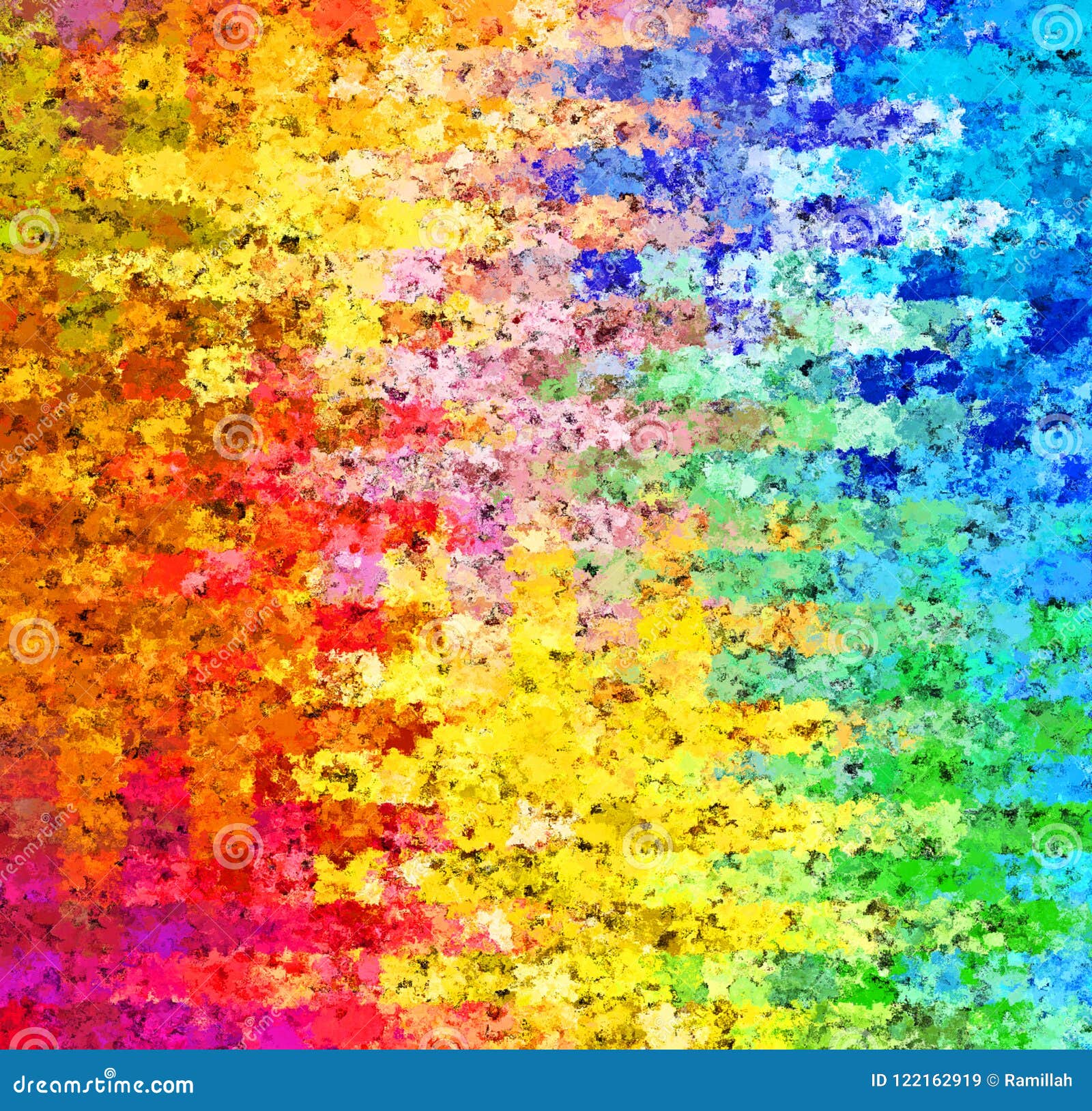 Digital Painting Abstract Spatter Paint Chaotic Rectangular Patterns in ...