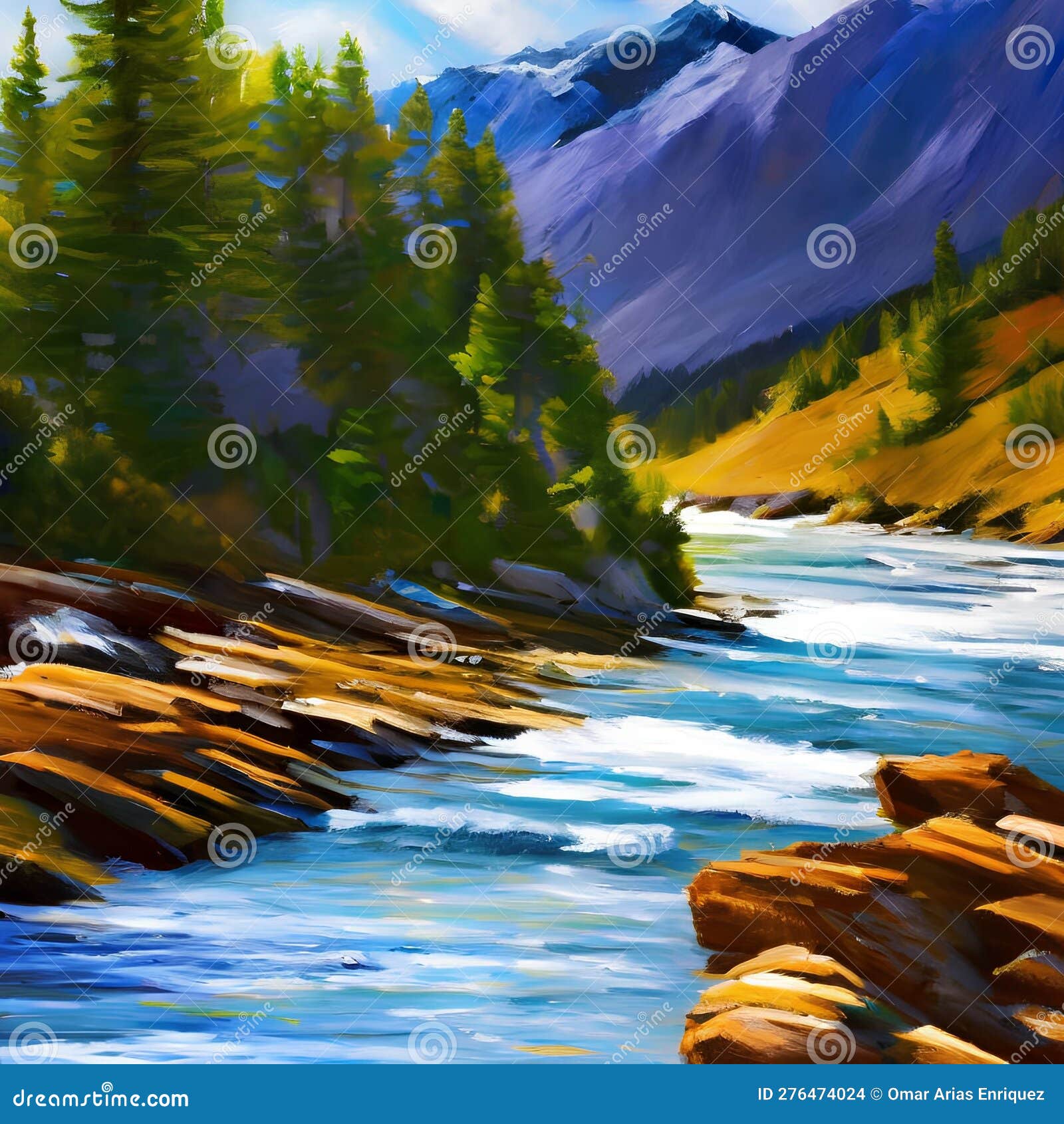 A Digital Painting with a Bold and Expressive Brushstroke Style that ...