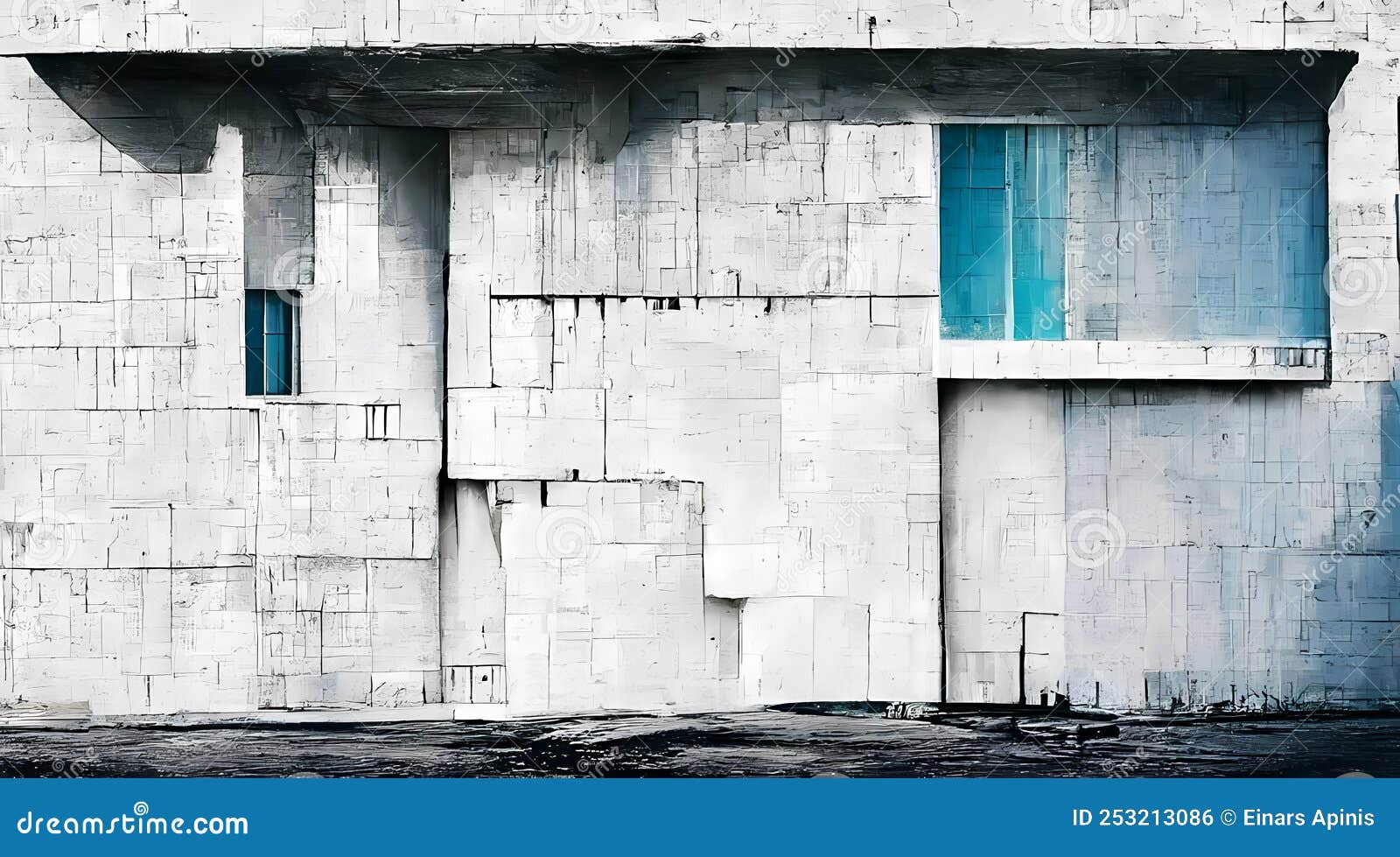Empty White Concrete Structure Wallpaper Illustration Stock ...