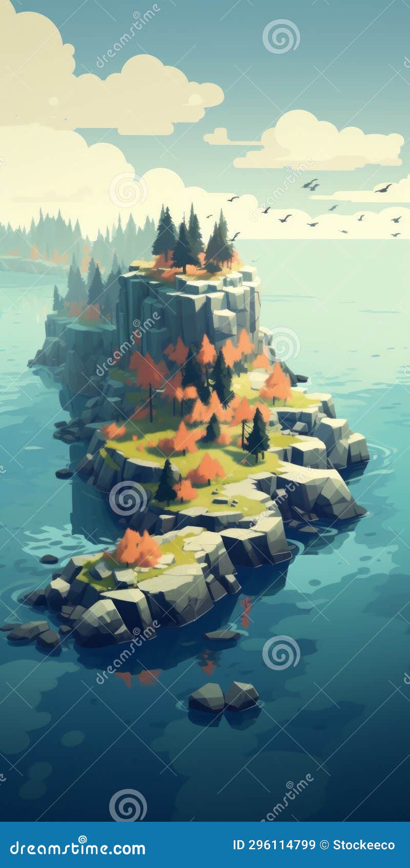 Eerily Realistic Island Illustration Inspired by Nature - Tibor Nagy ...