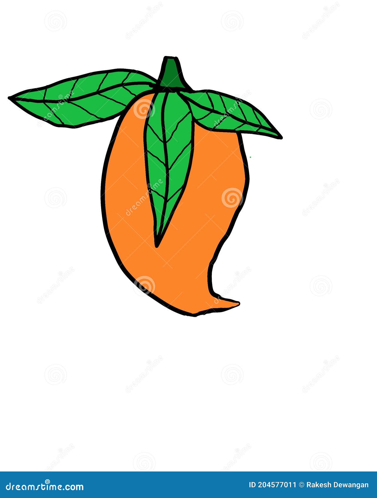 This is Digital Painting of Mango Stock Illustration - Illustration of ...