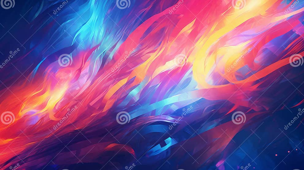 A Digital Painting of a Mesmerizing Hyper Zoomed in Scene Stock ...