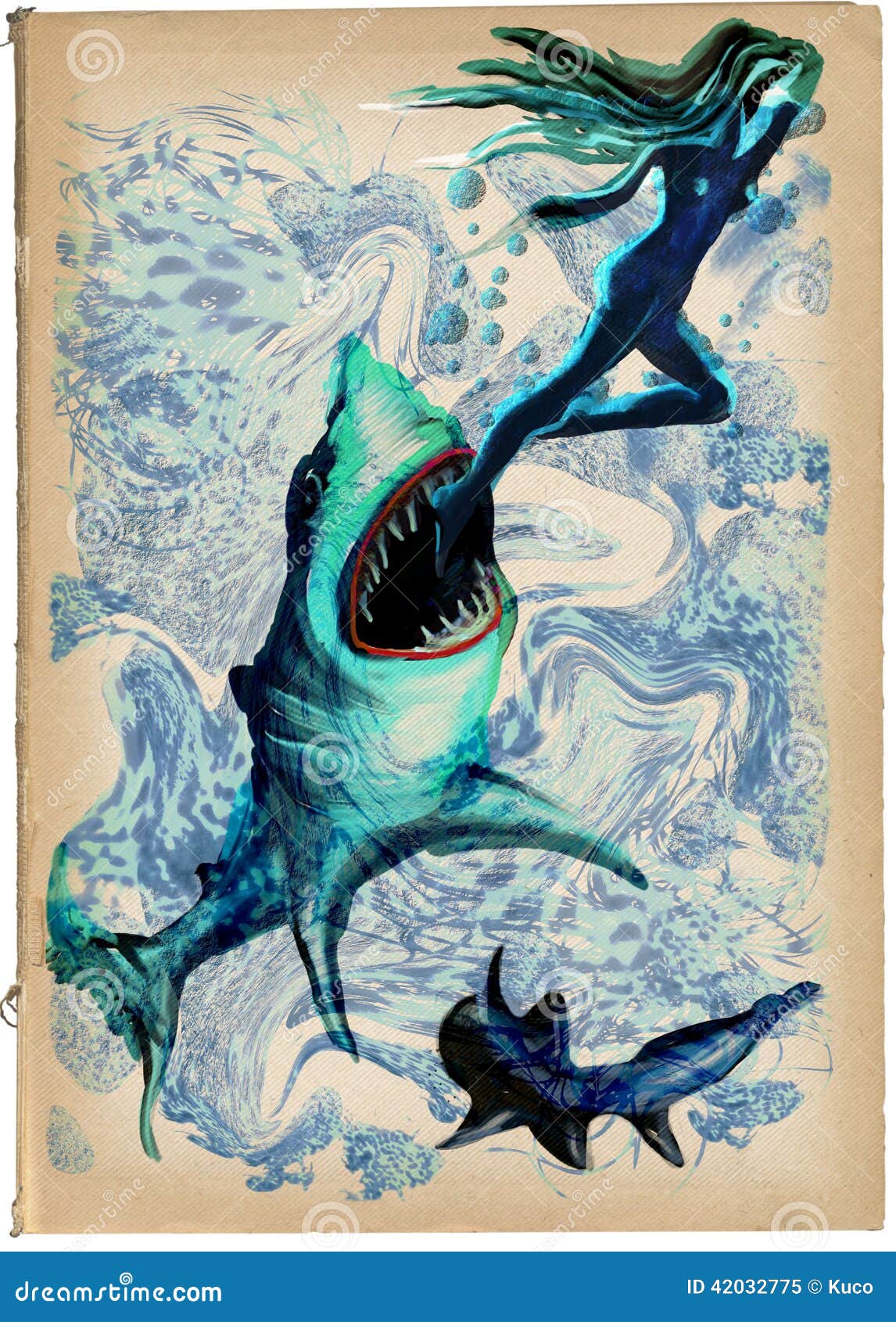 Shark Attack Symbol Vector Illustration | CartoonDealer.com #134989644