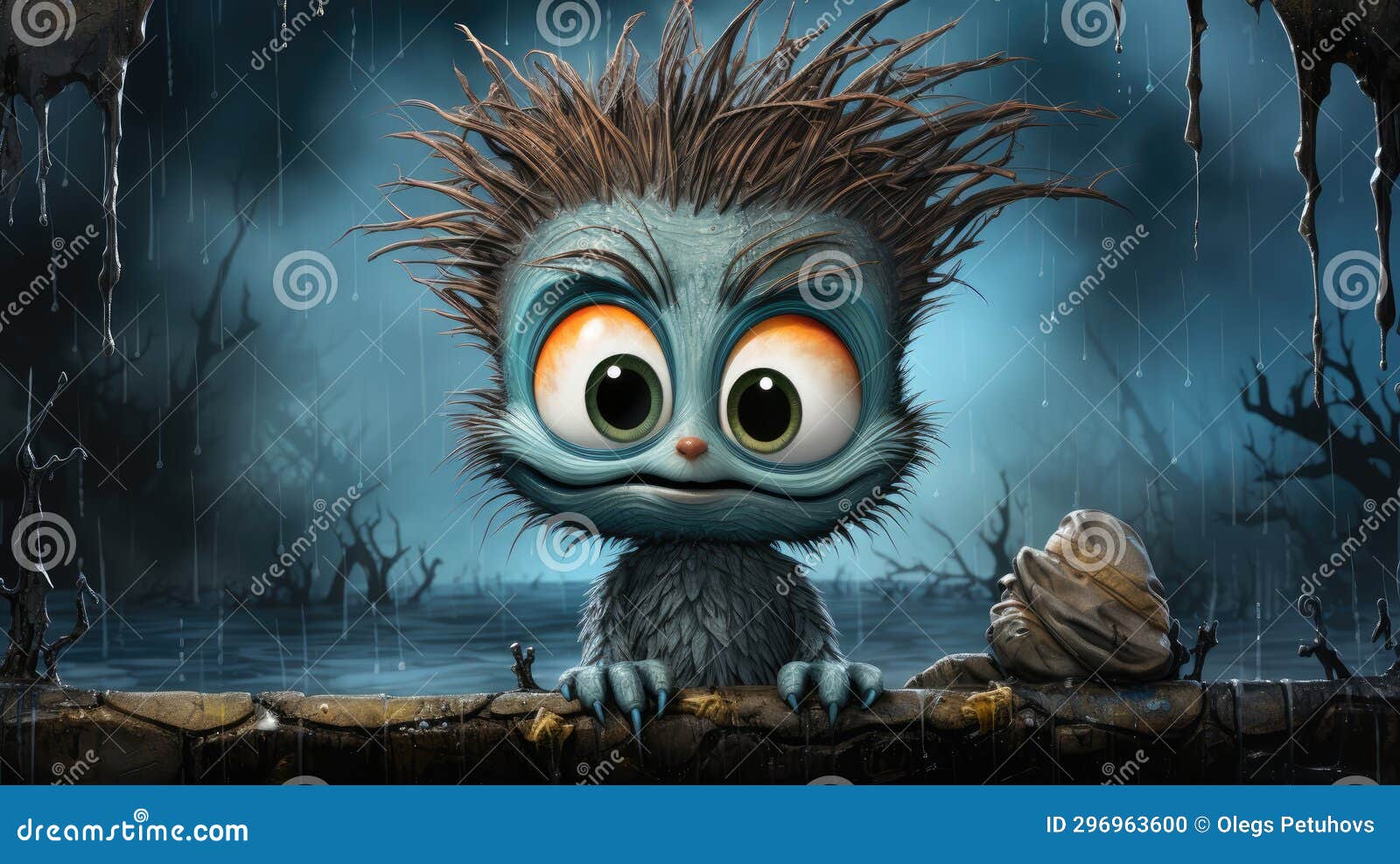 Weird Spooky Skull Cartoon | CartoonDealer.com #38087115