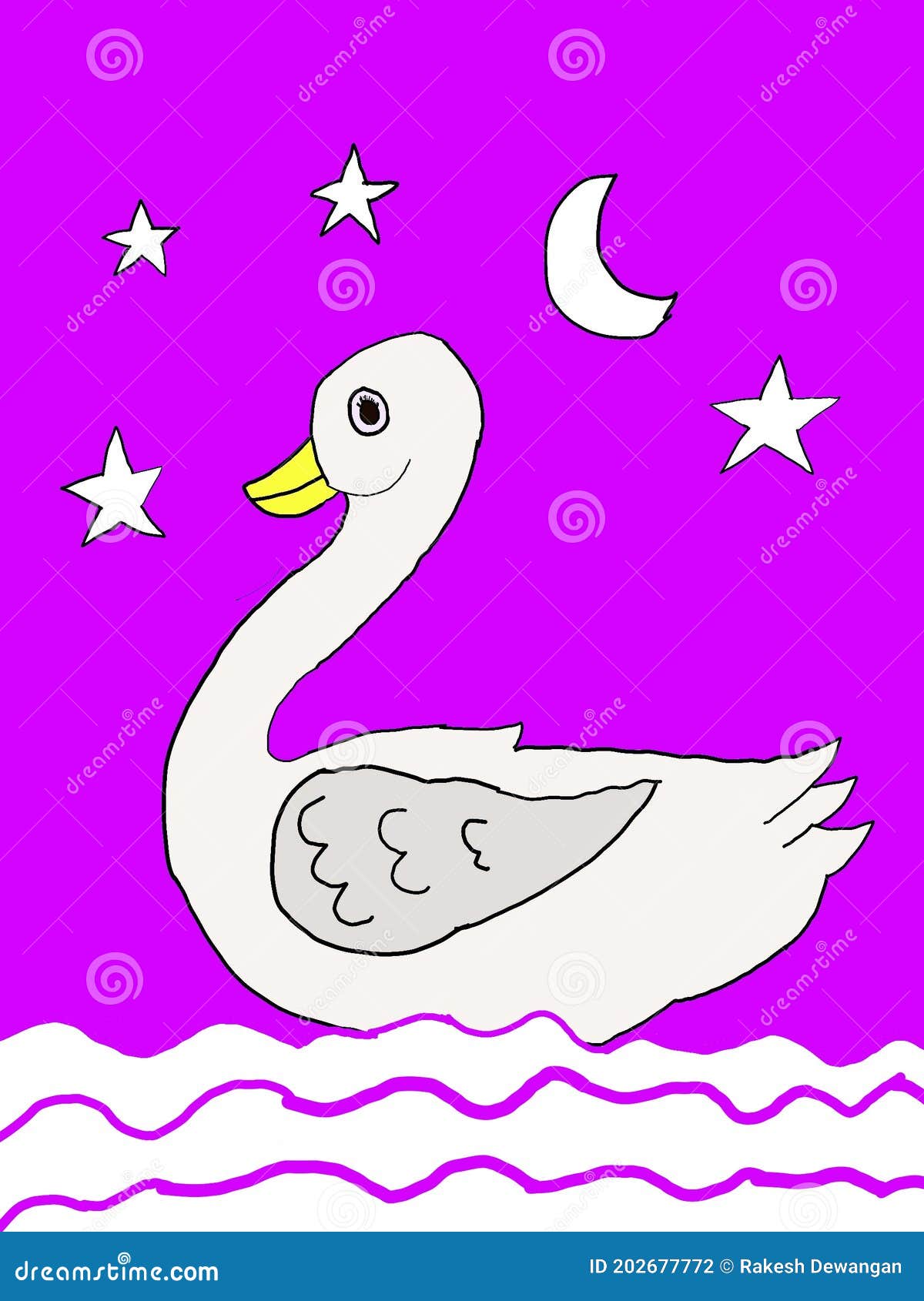 Digital Paintings of Female Duck Stock Illustration - Illustration of ...