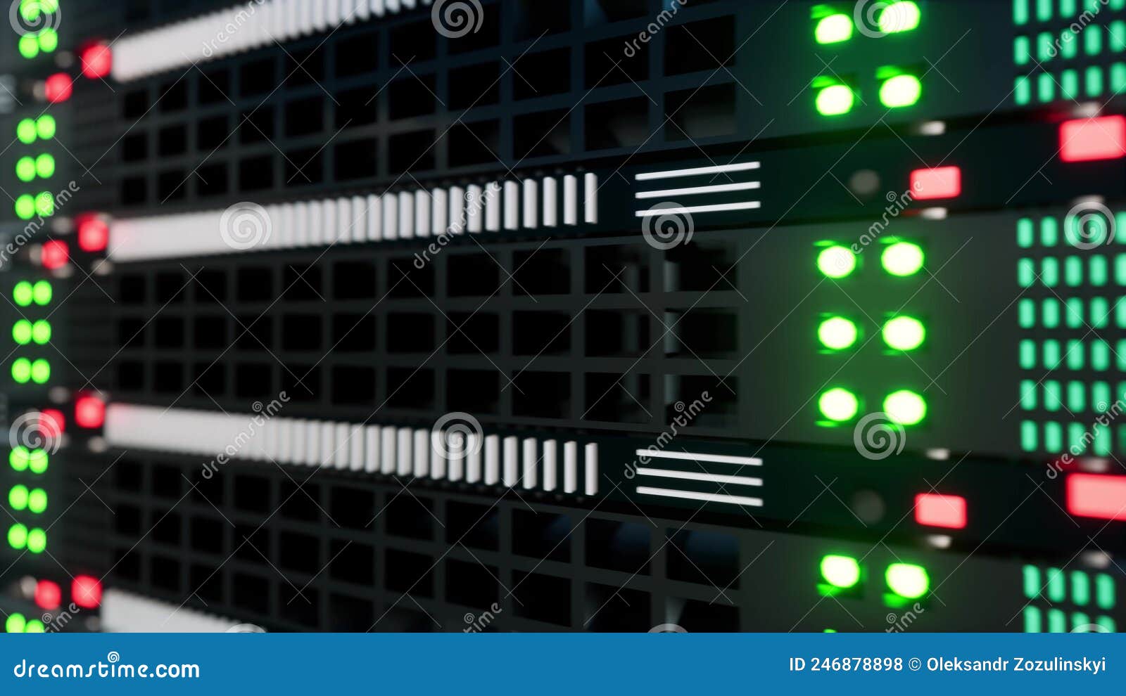 Digital Panel Data Center Scan Technology Control Room Data Analysis 3d ...