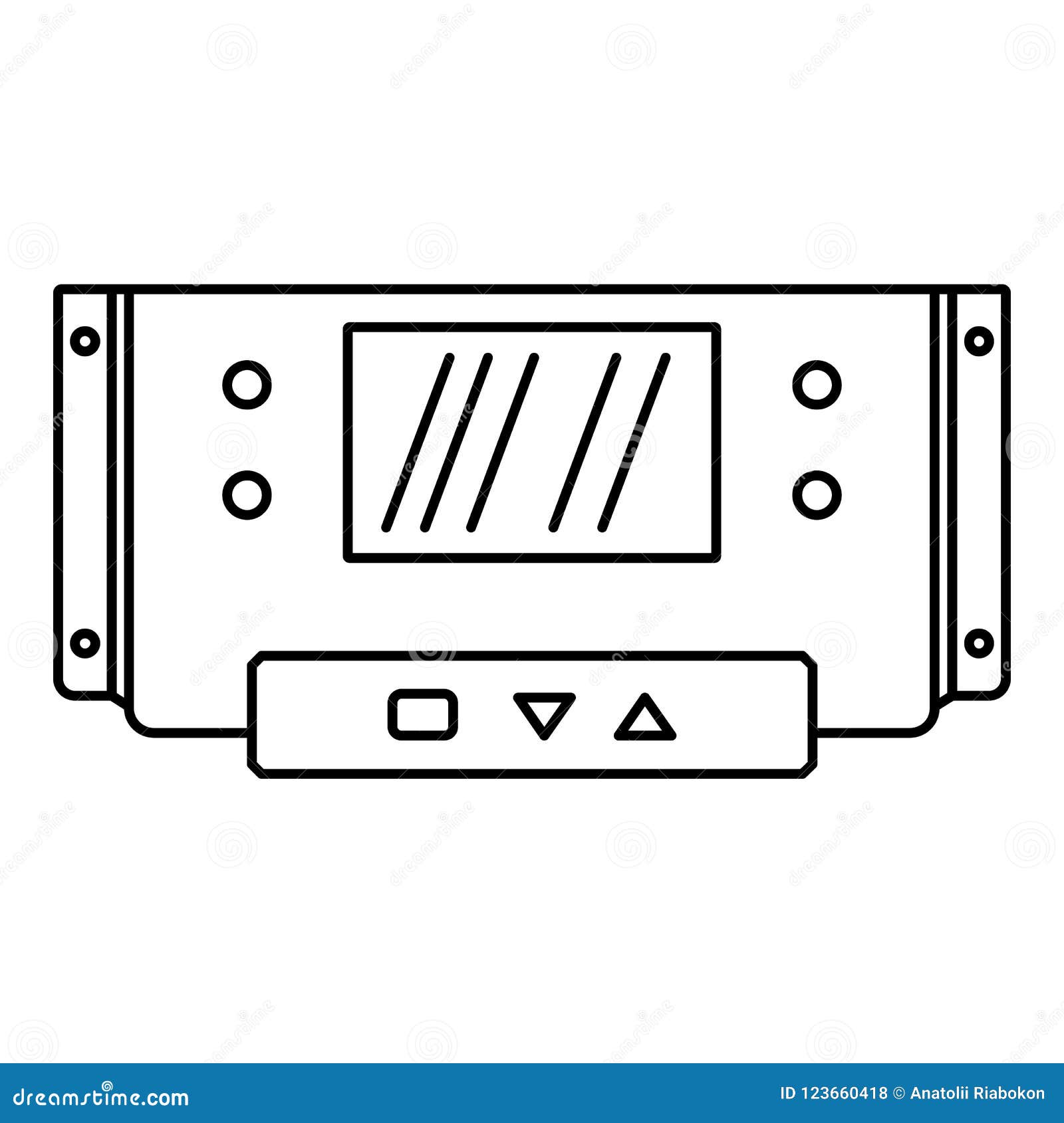 Digital Panel Icon, Outline Style Stock Illustration - Illustration of ...
