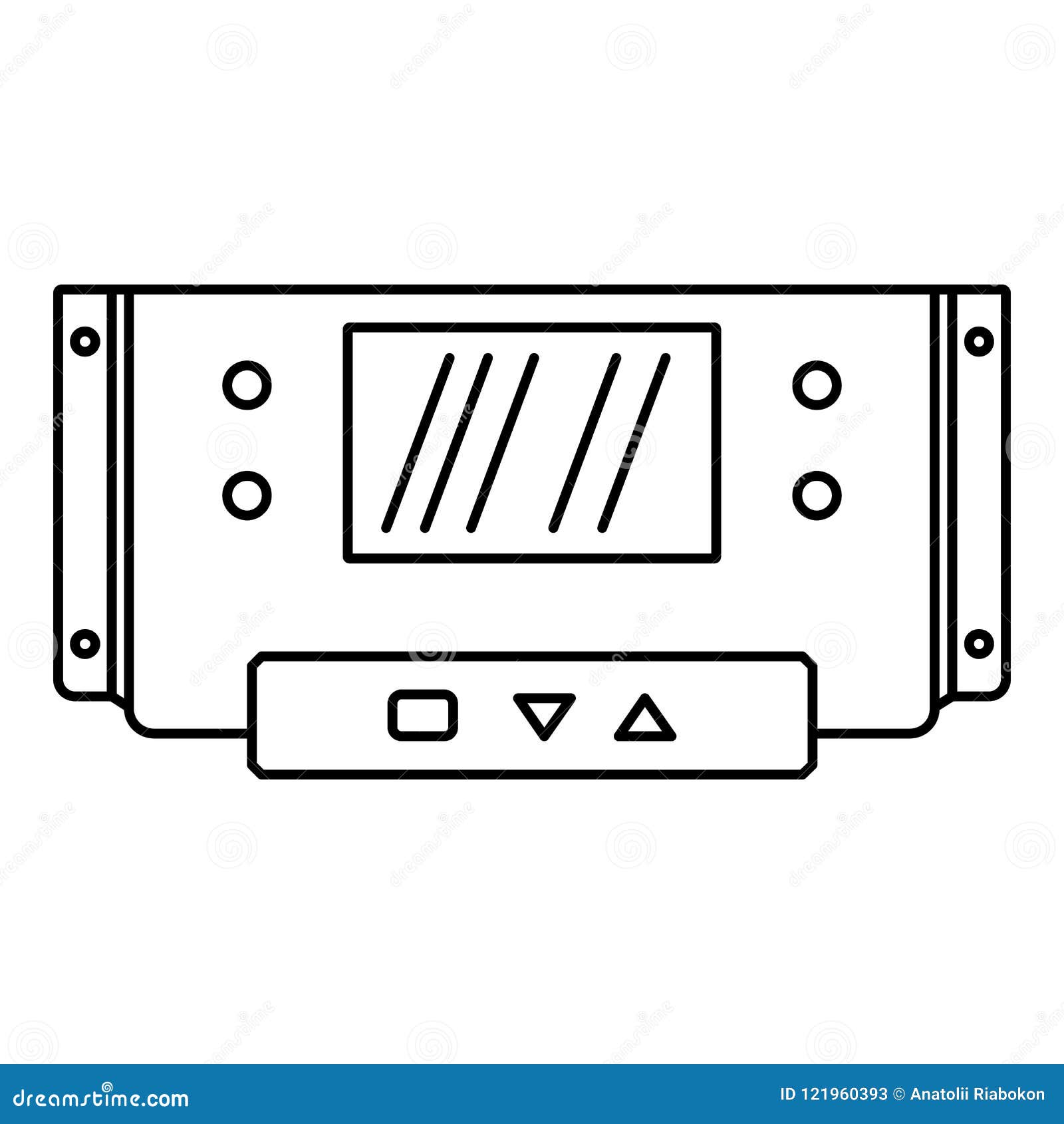 Digital Panel Icon, Outline Style Stock Vector - Illustration of design ...