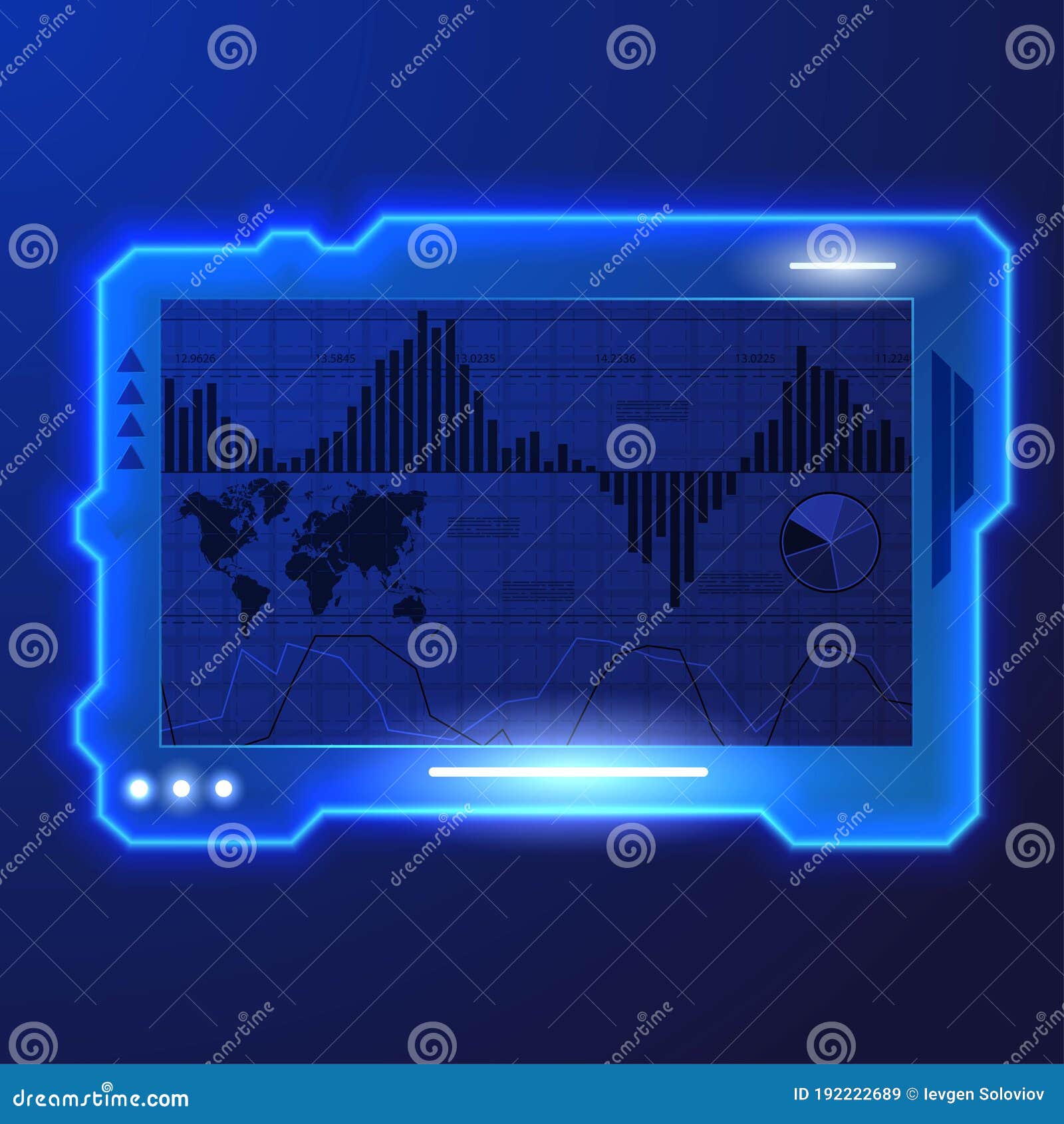Digital Panel Light Display Stock Vector - Illustration of dashboard ...