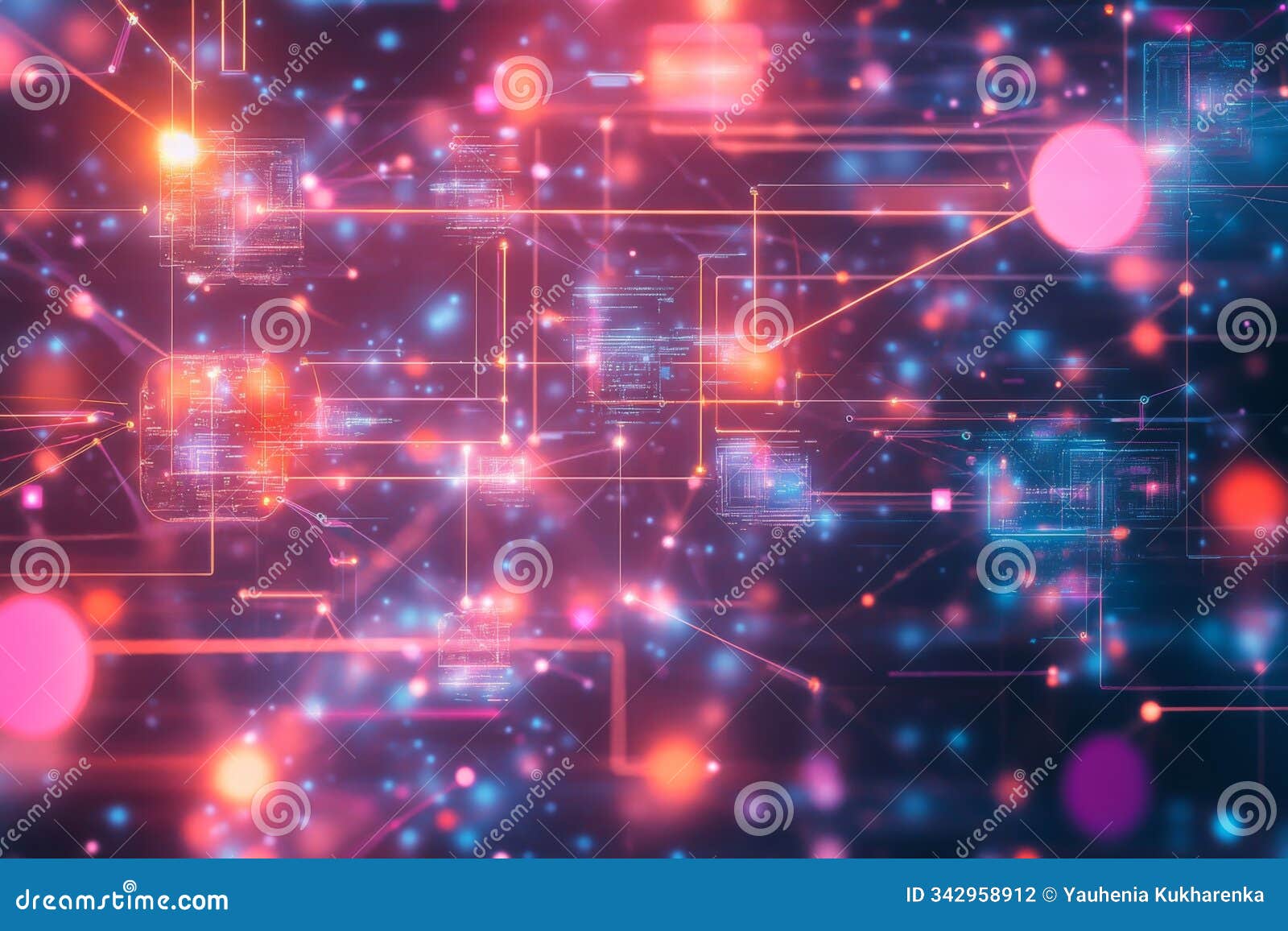 Digital Panel Network Nightmare Stock Illustration - Illustration of ...
