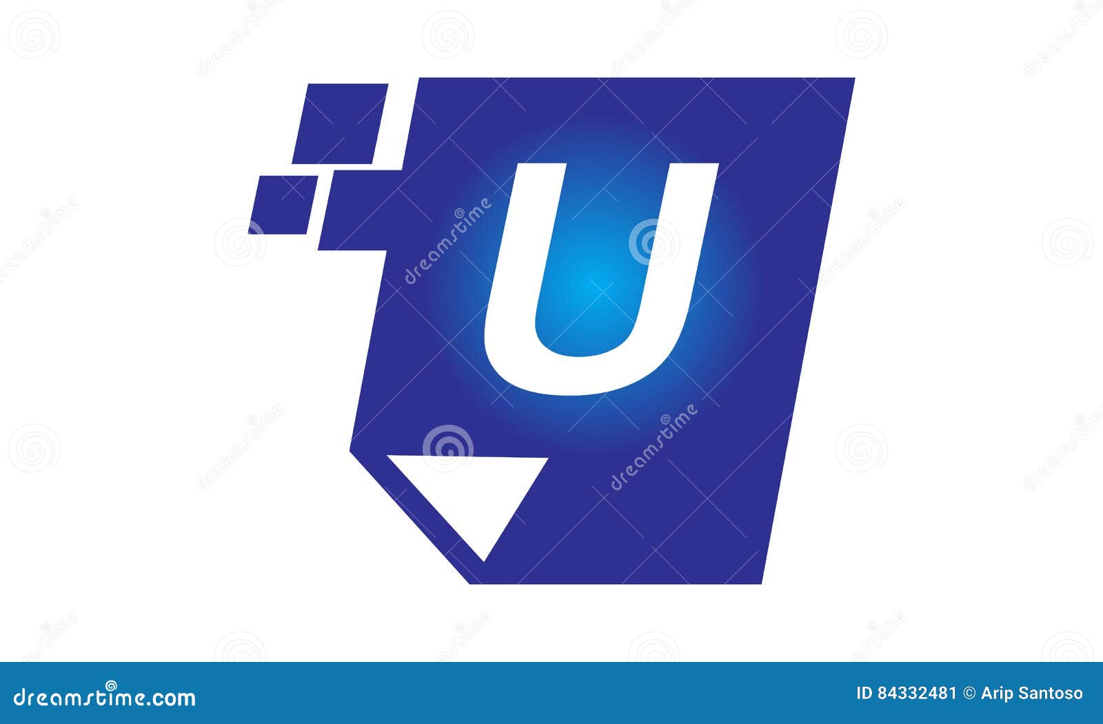 Digital Paper Initial U stock vector. Illustration of information ...