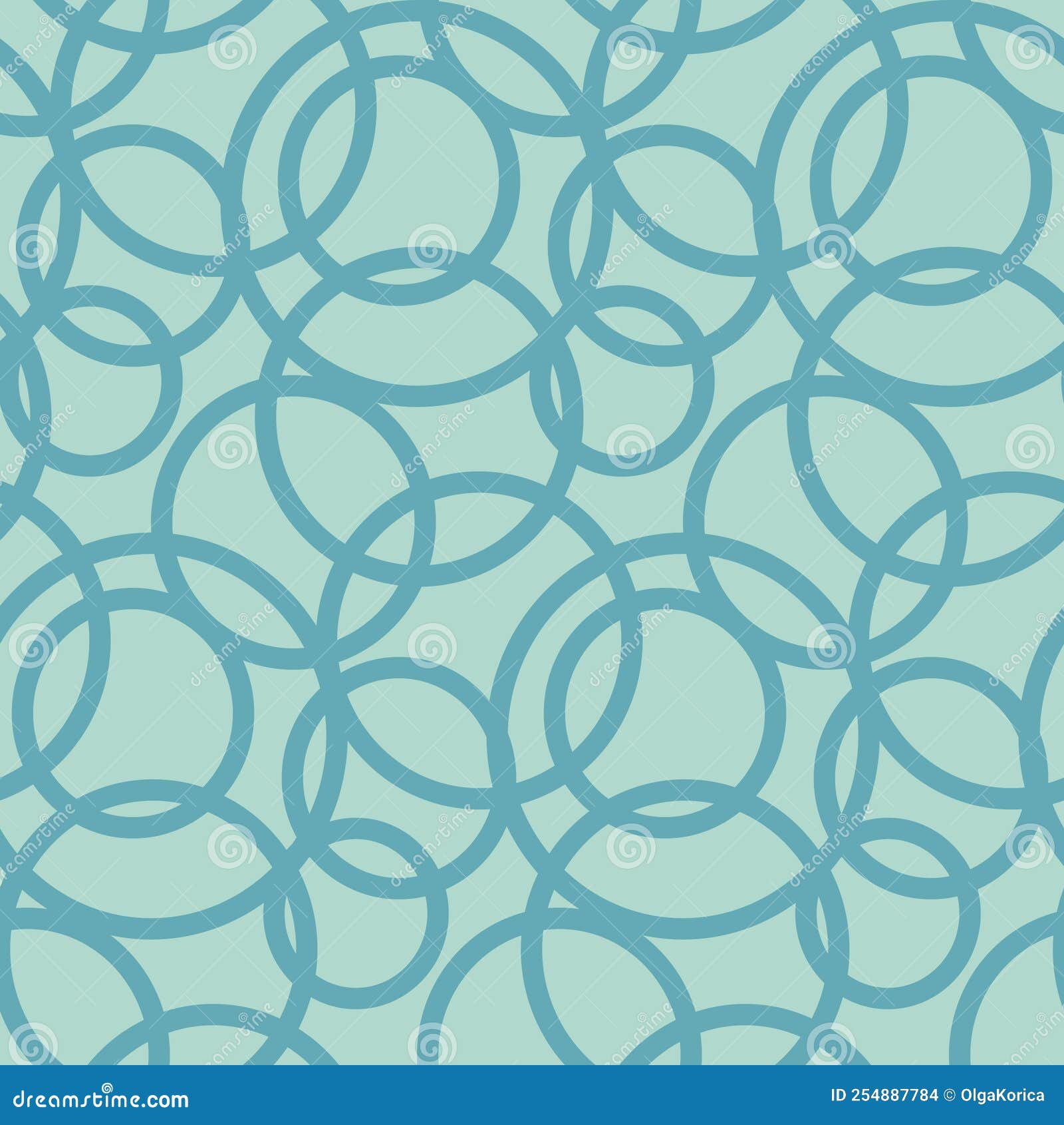 Digital Paper with Seamless Pattern Green Mint Emerald Abstract, Circle ...