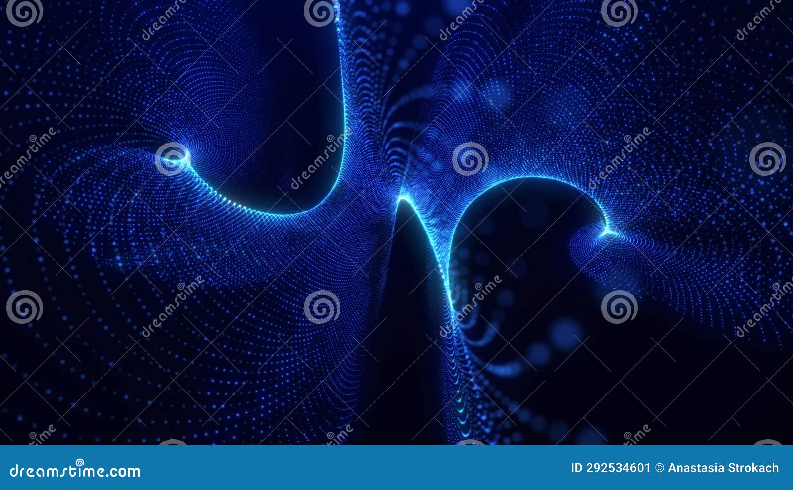Digital Particle Background. the Surface of the Particle Points is Curved Stock Video - Video of ...