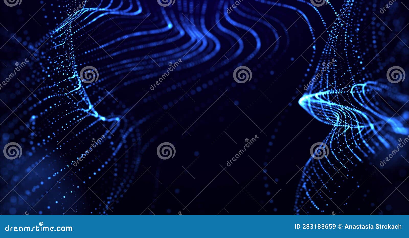 Digital Particle Waves with Blur Effect and Light Motion Background ...