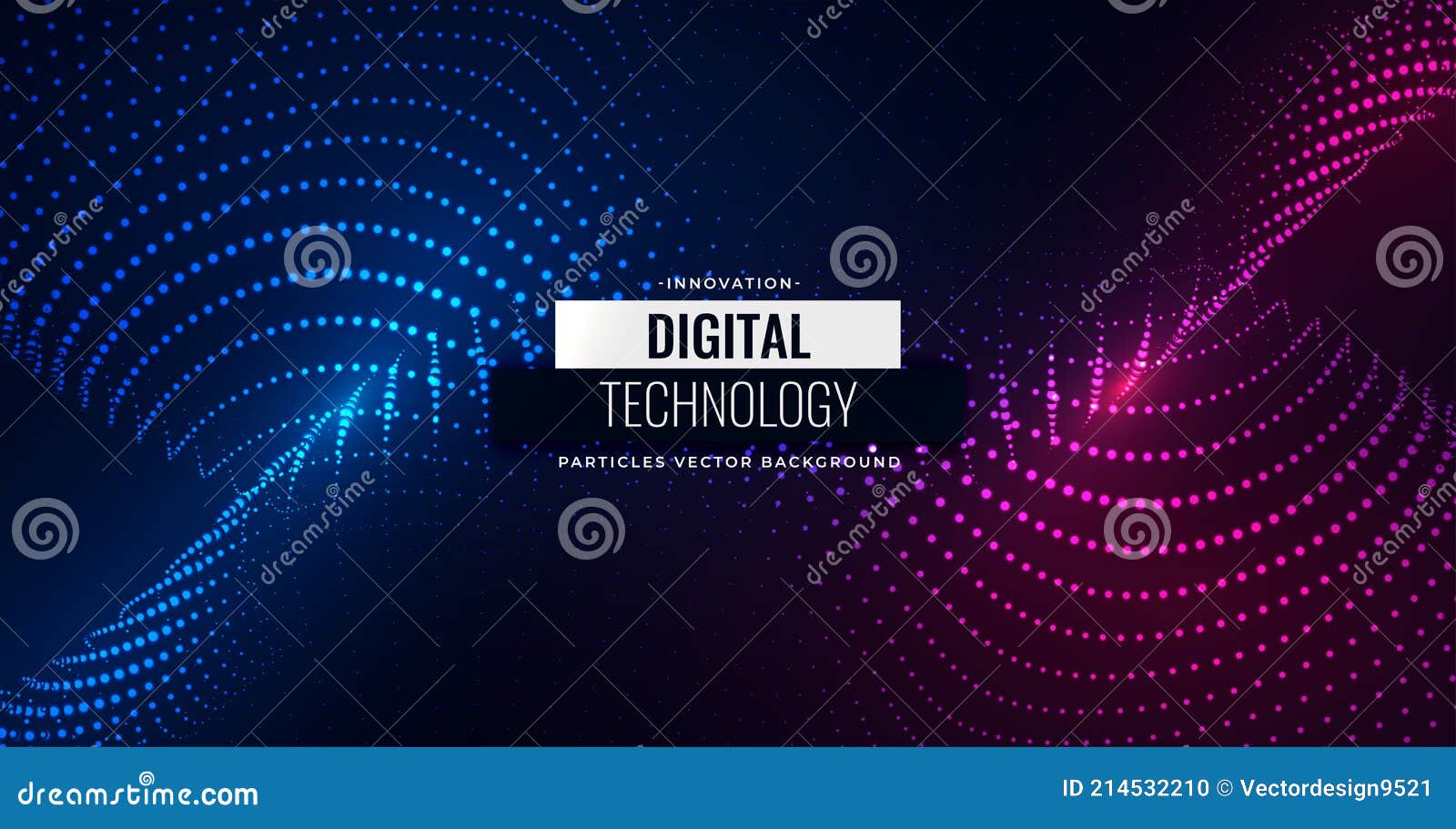 Digital Particles Flowing Background Design Stock Vector - Illustration ...