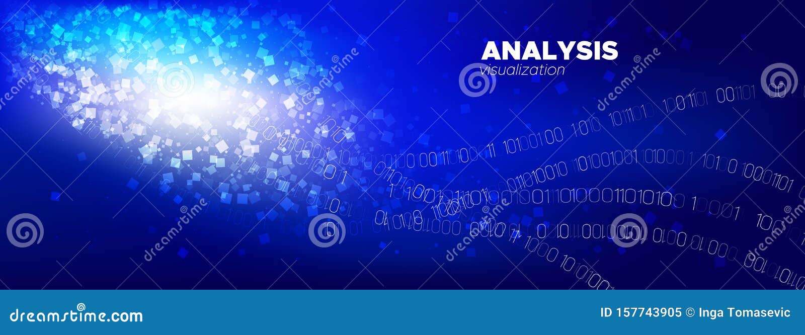 Matrix Stream Of Binary Code On Screen Falling Random Numbers Data And Technology Vector