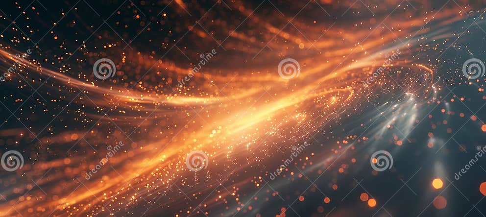 Digital Particles and Light Trails in Cosmic Void, Symbolizing Endless ...