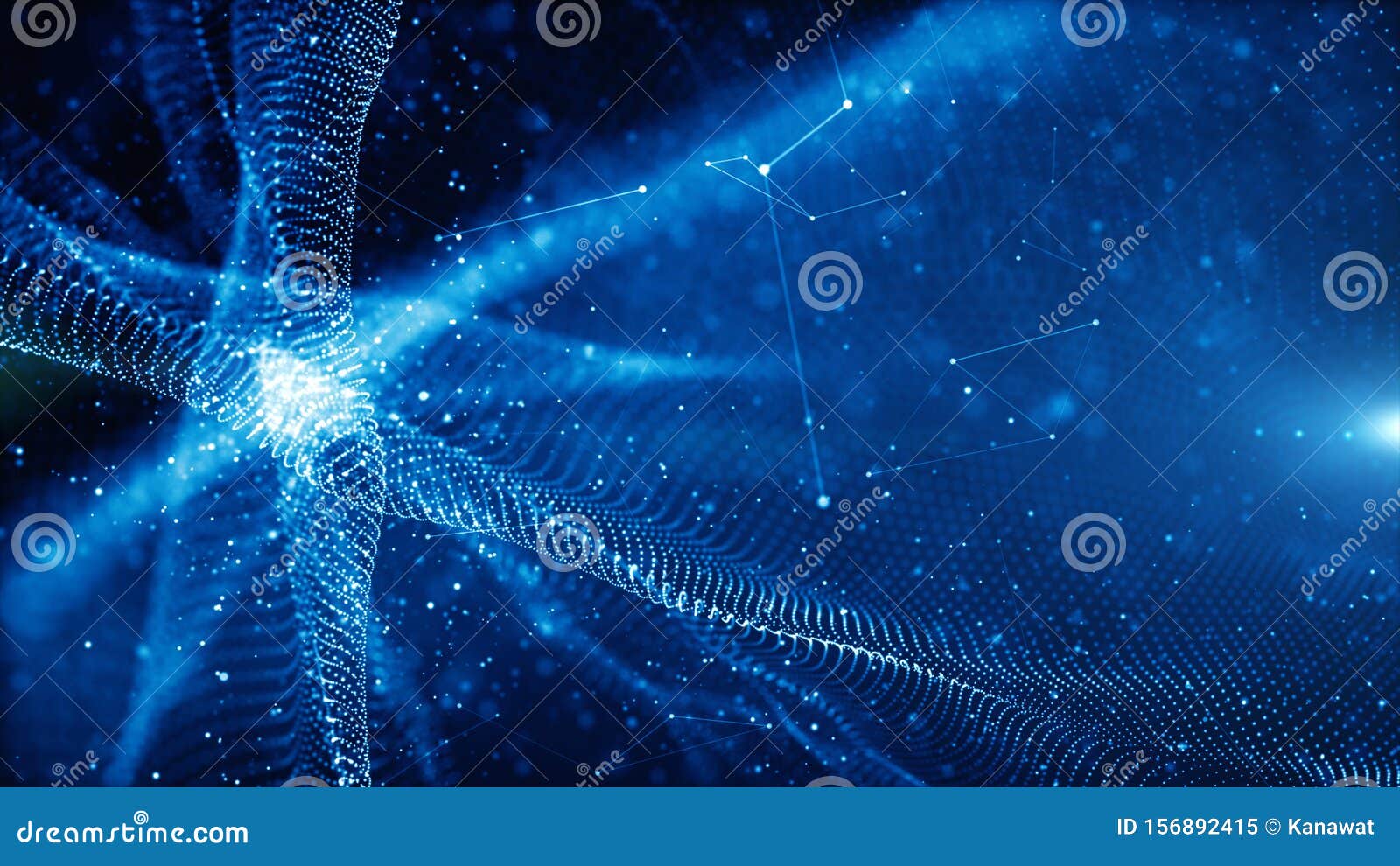 Digital Particles Wave Flow and Twist Abstract Motion Technology ...