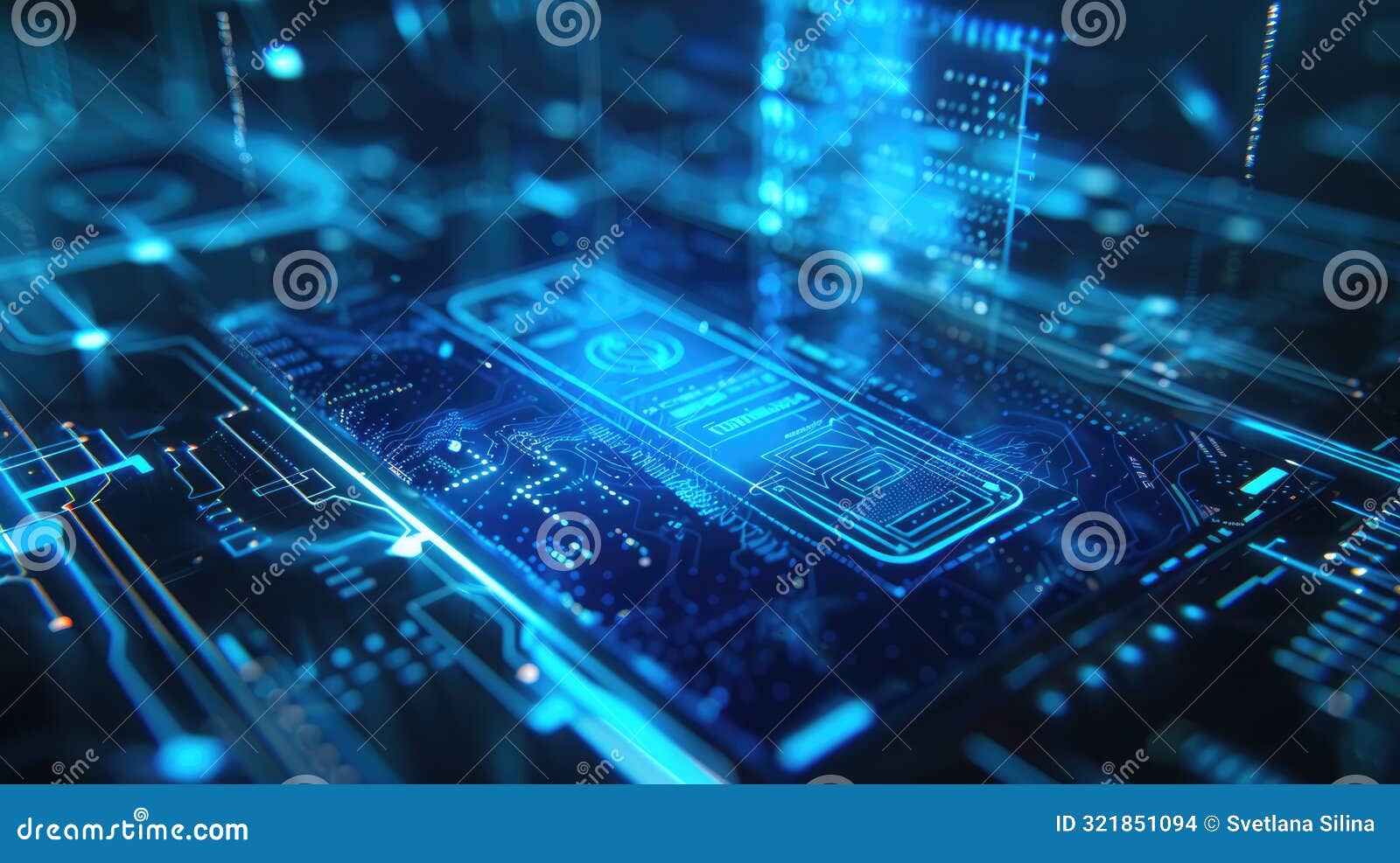 Digital Passport with Verified Stamp, High-tech Design, and Blue ...