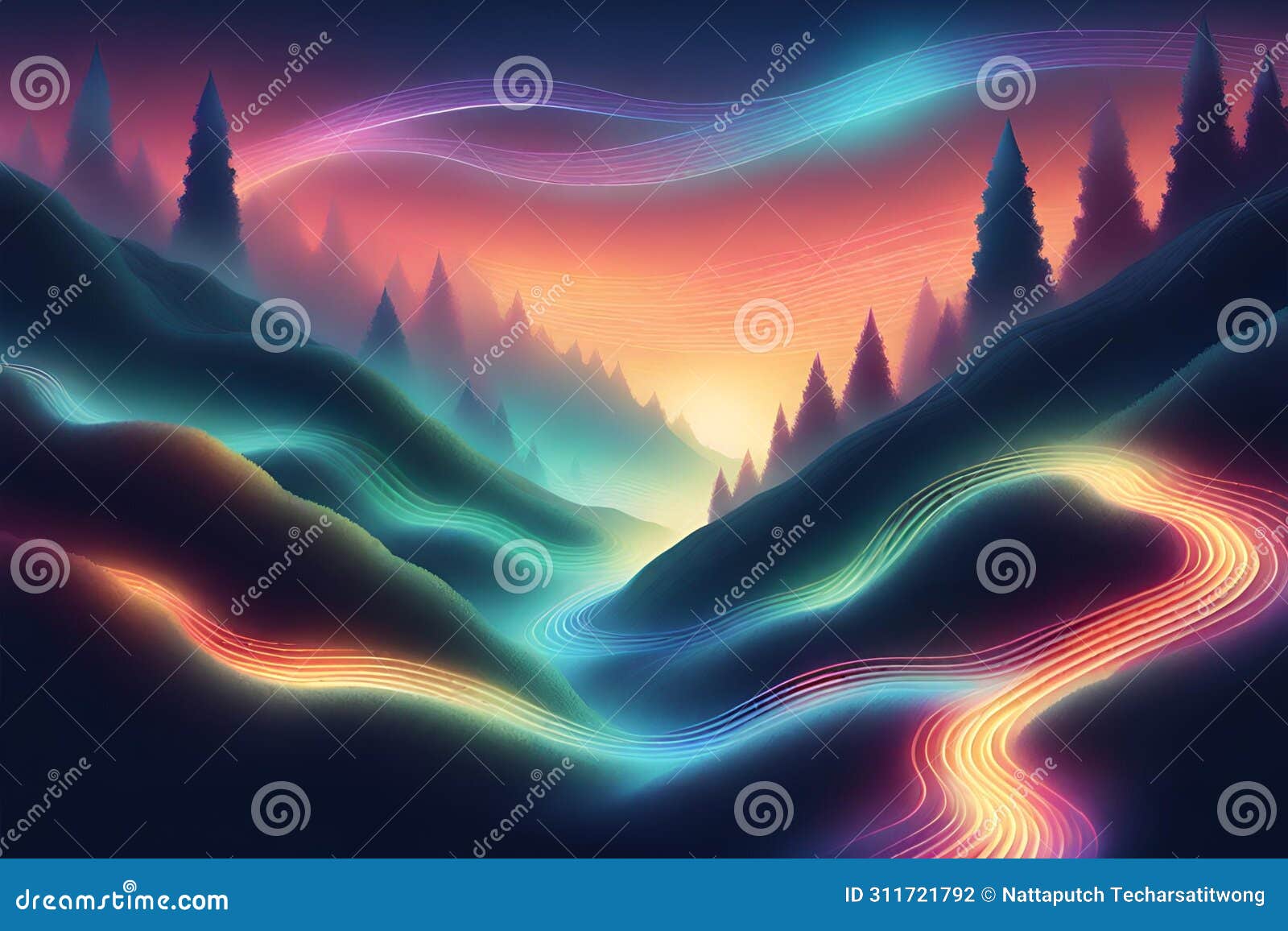 Digital Paths in Multiple Layers Stock Illustration - Illustration of ...