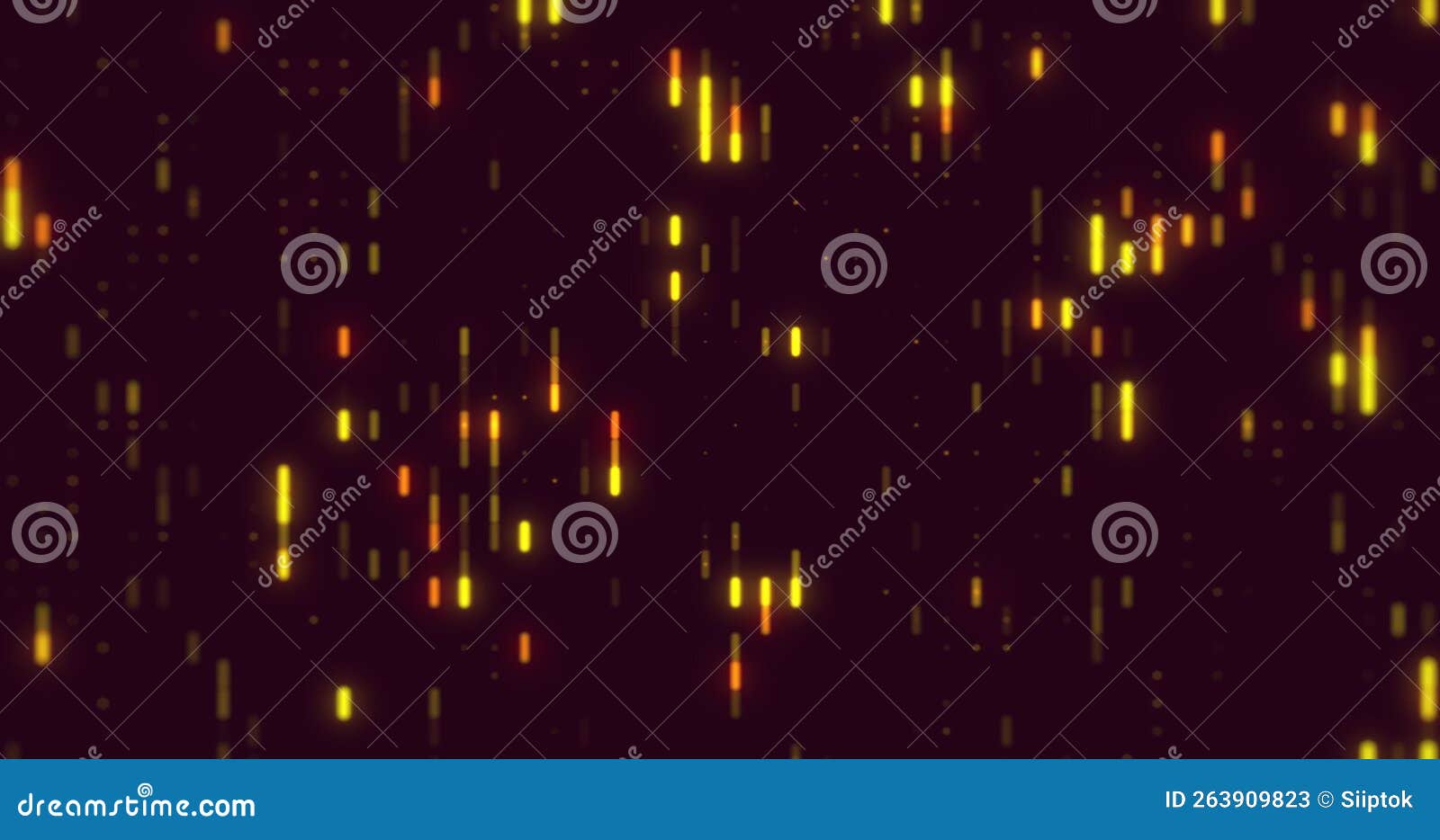 Digital Pattern Background Animation Glowing Orange Yellow Dots ...