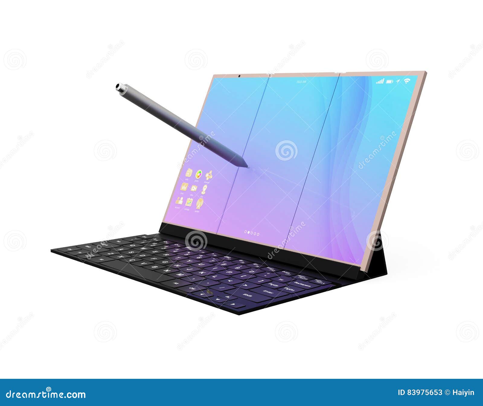 Digital Pen And Tablet PC Which Docking On Detachable Mobile Keyboard ...