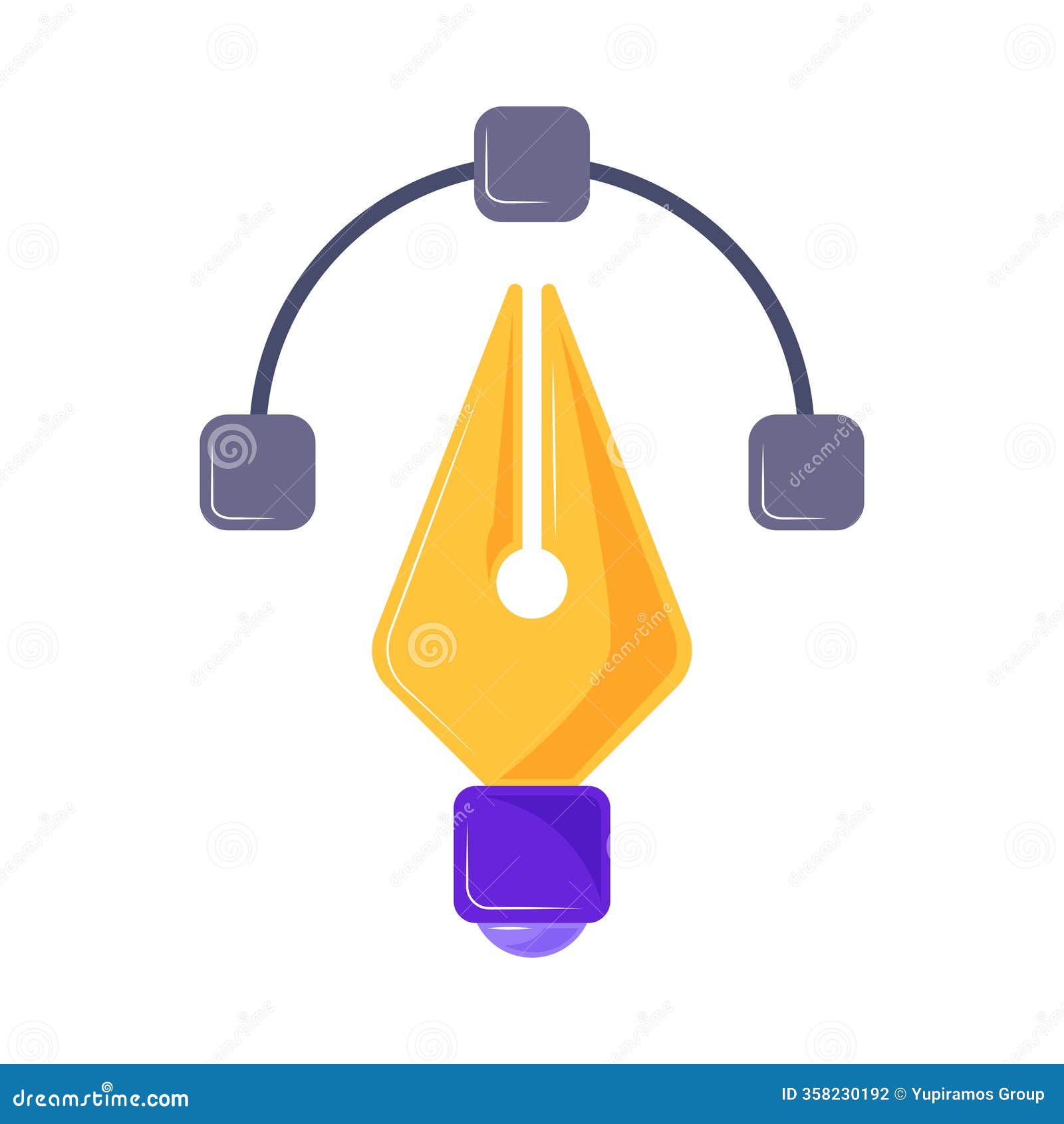 Digital Pen Tool Vector Graphic Illustration Stock Illustration ...