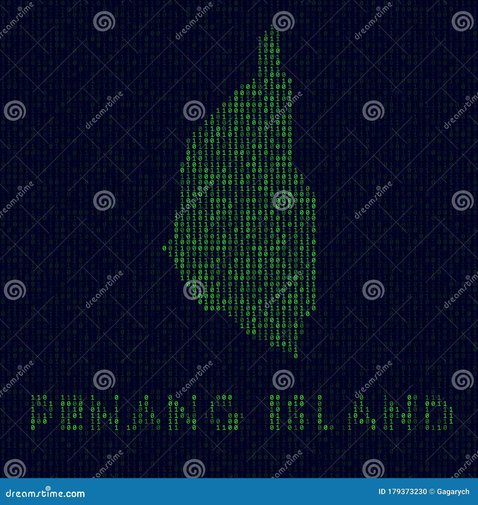 Penang Island Map Hexagon Scheme Vector Illustration | CartoonDealer ...