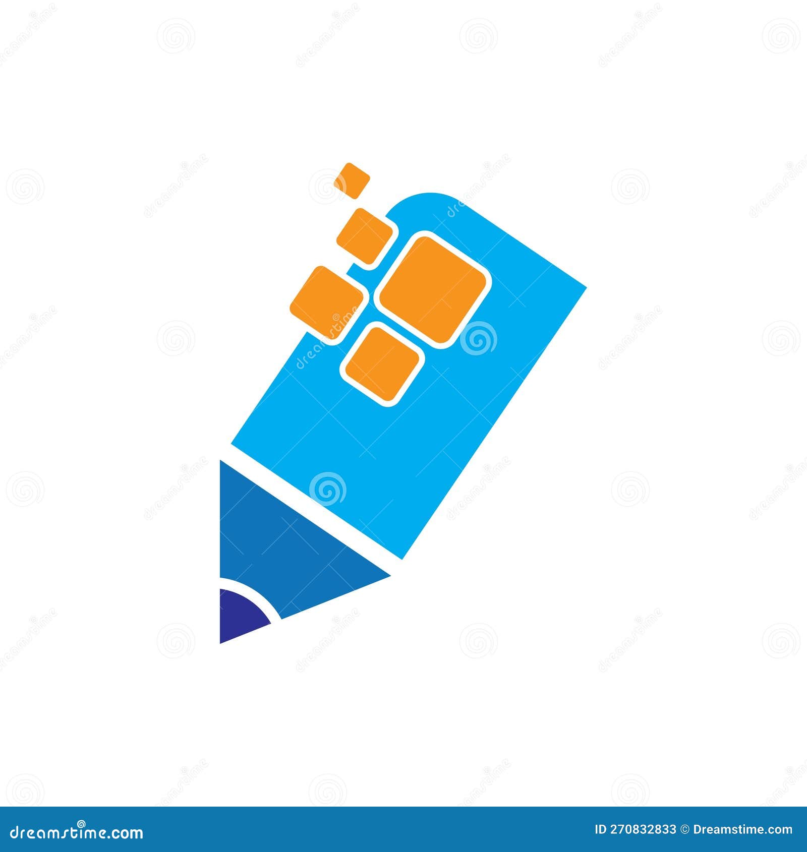 Digital pencil logo images stock vector. Illustration of concept ...