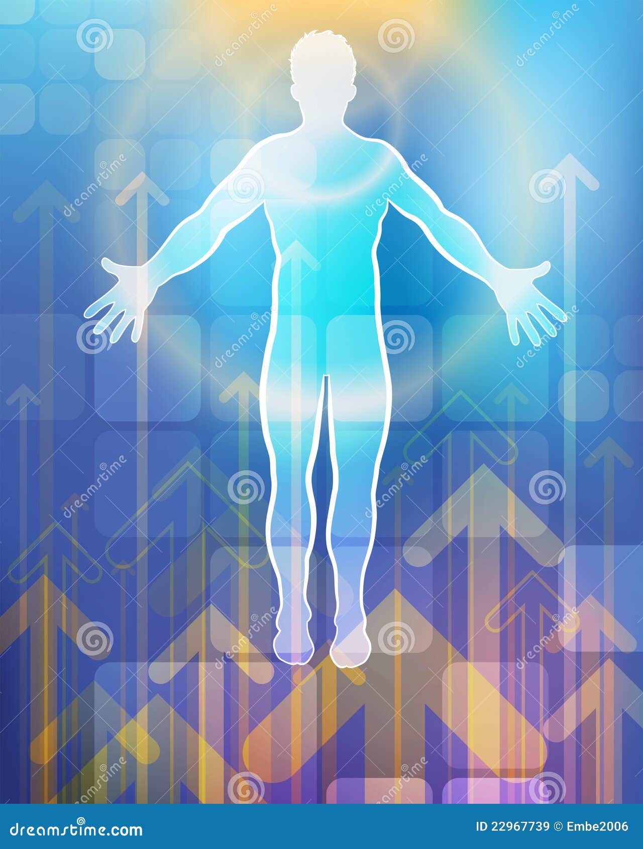 Digital Person stock vector. Illustration of blue, connect - 22967739