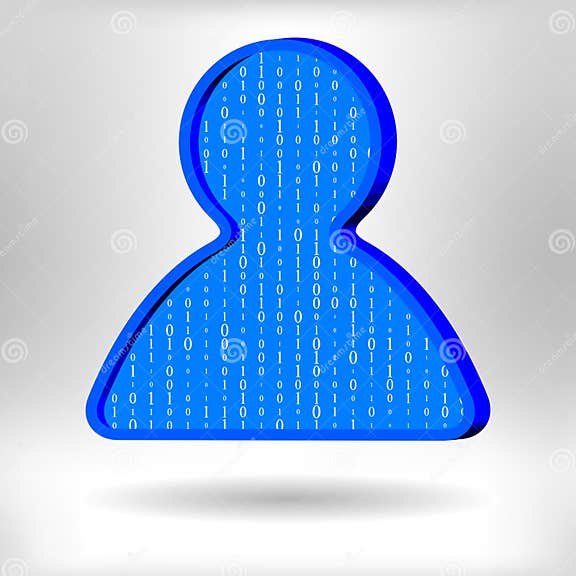 Digital person vector icon stock vector. Illustration of science ...