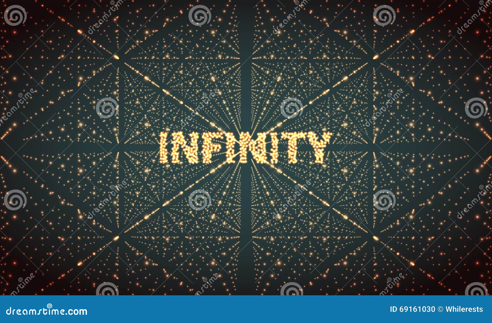 Futuristic Infinity Flow Of Particles. Vector Wave Background With ...
