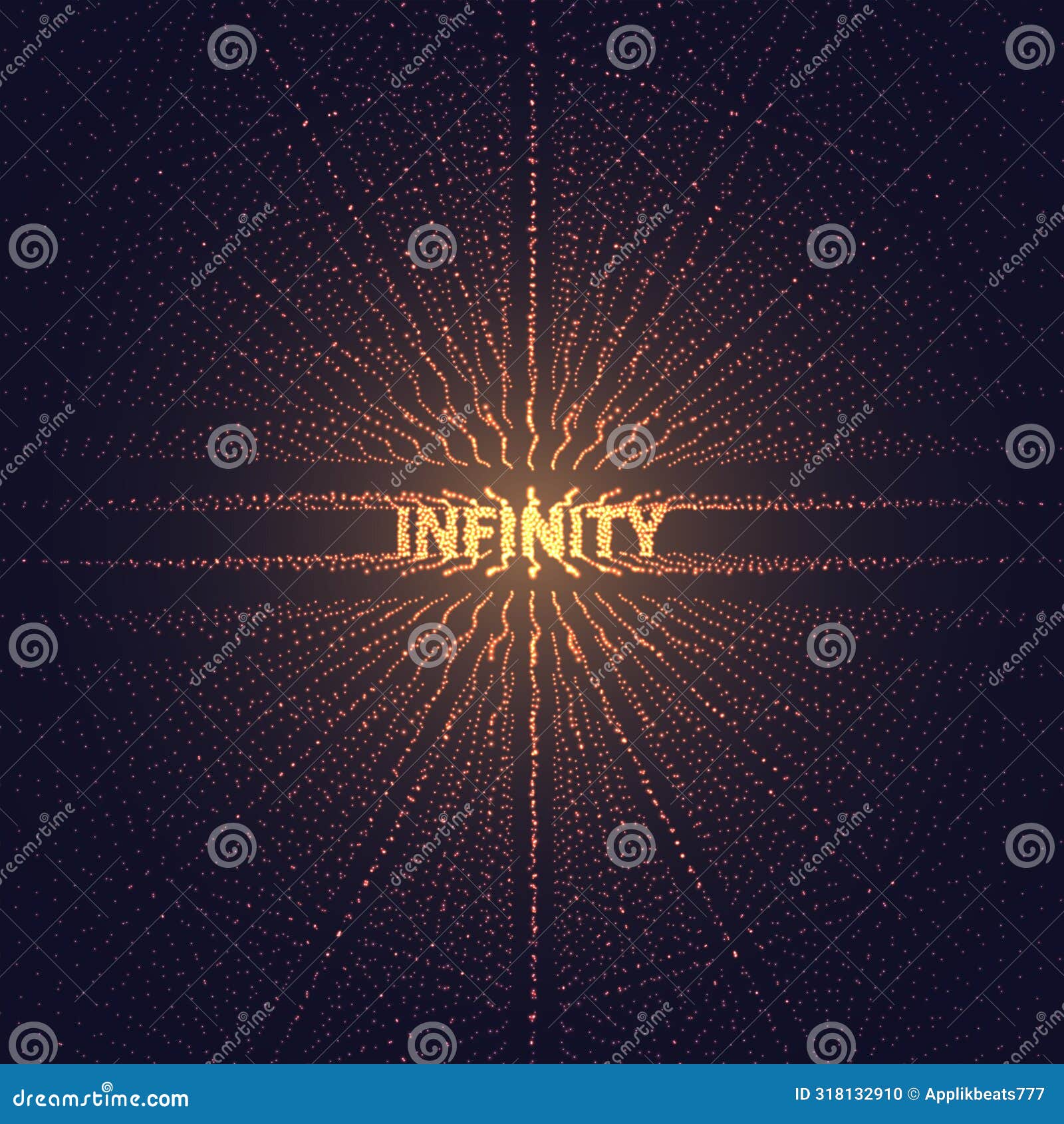 Futuristic Infinity Flow Of Particles. Vector Wave Background With ...