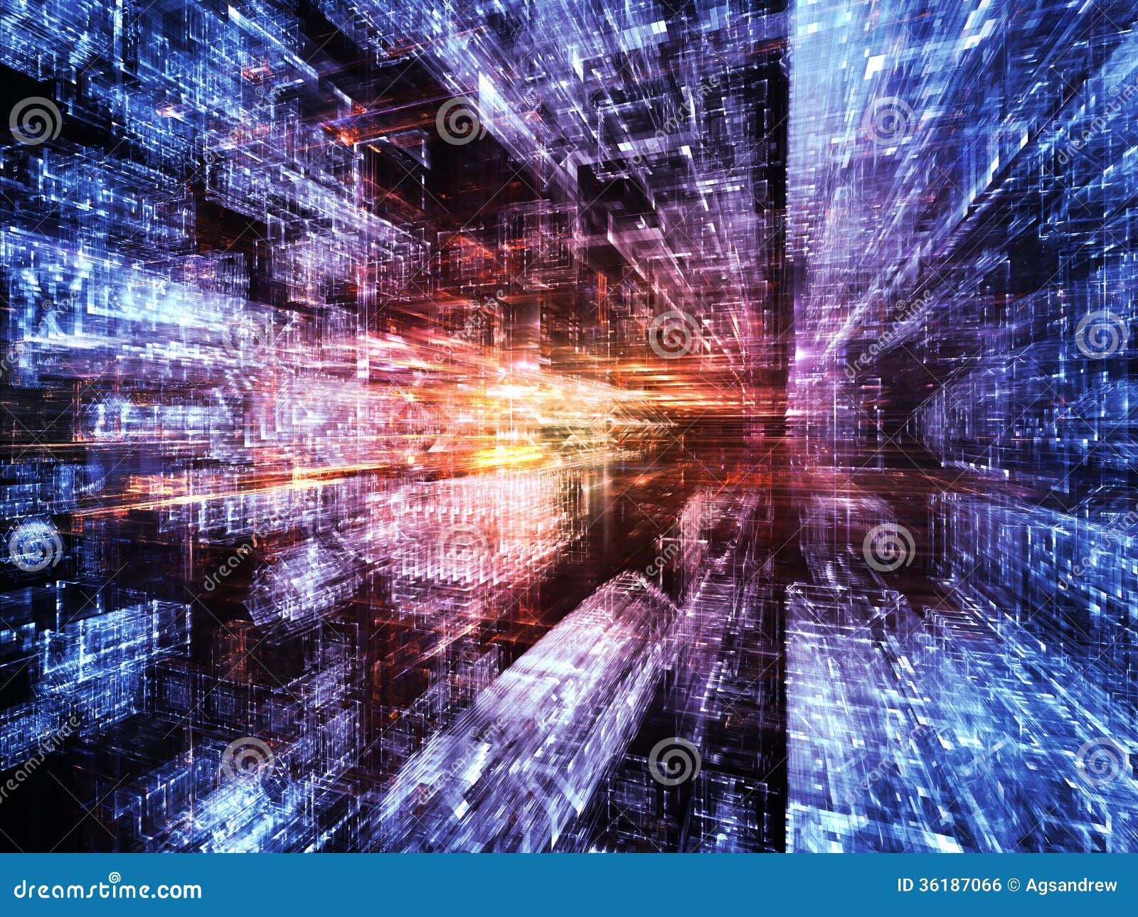 Digital Perspectives of City Stock Illustration - Illustration of ...