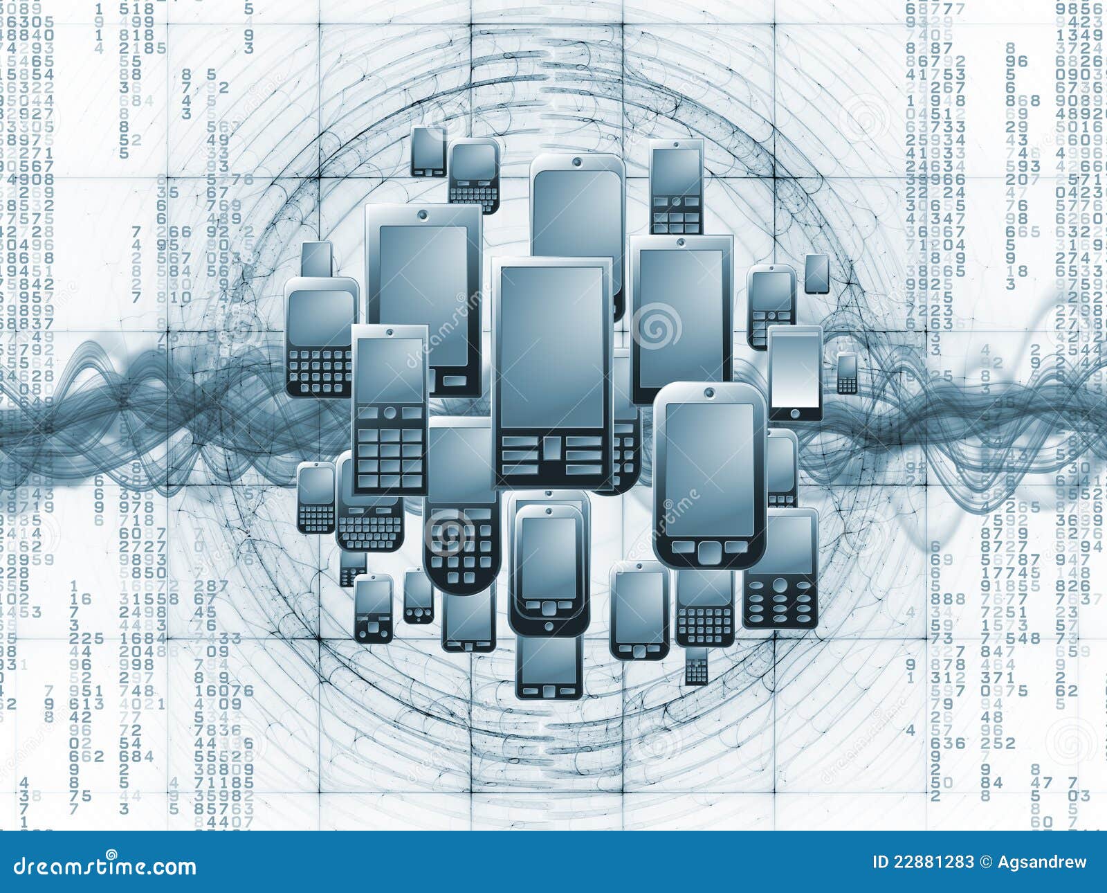 Digital Phone Technology stock illustration. Illustration of metaphor ...