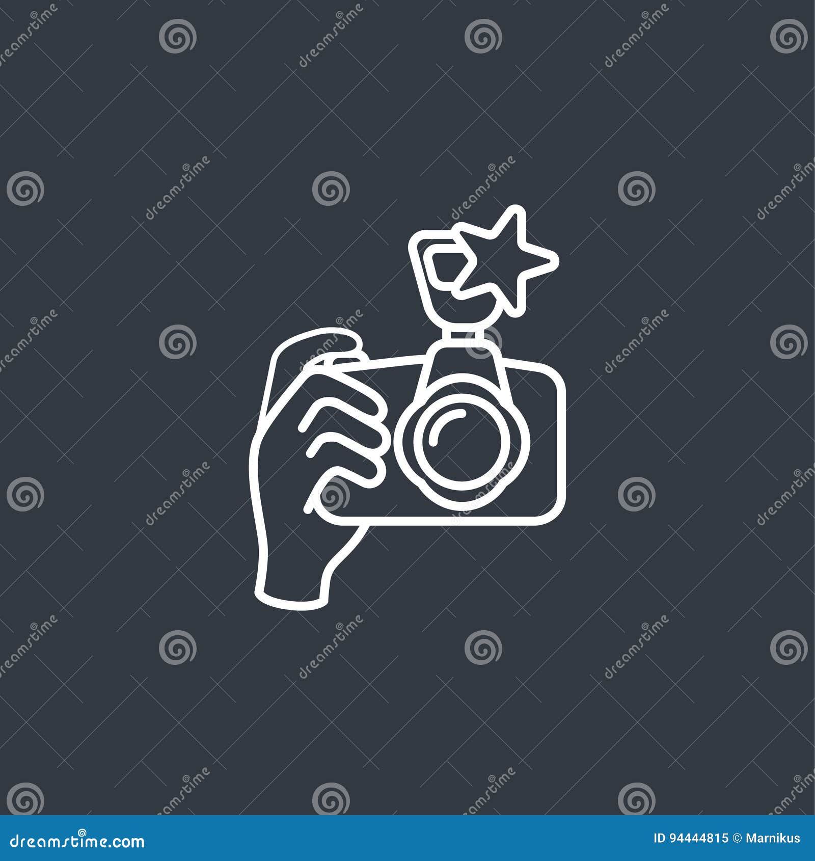 Digital Photo Camera in Hand Stock Vector - Illustration of cinema ...