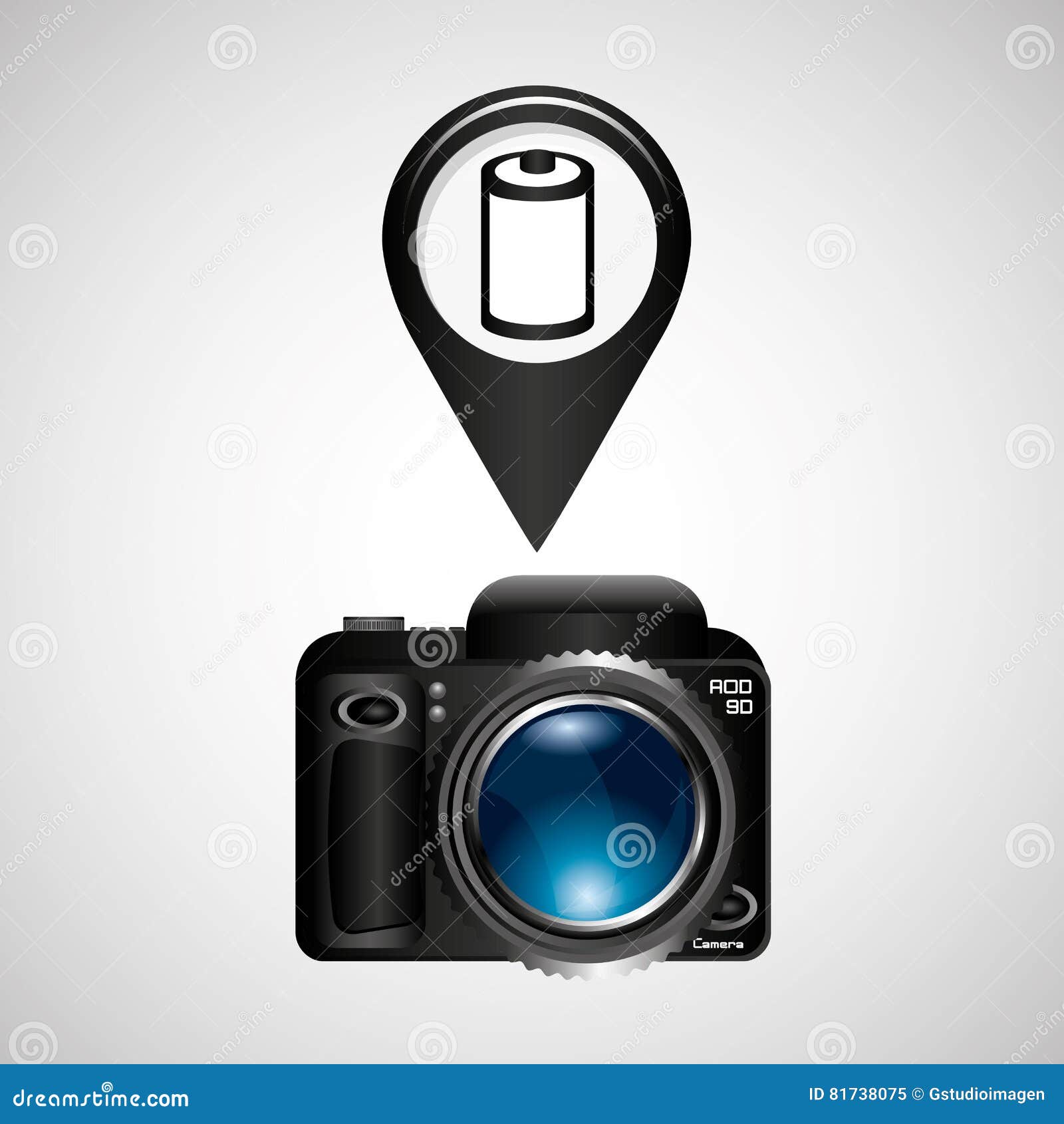 Digital Photo Camera Negative Roll Stock Vector - Illustration of ...
