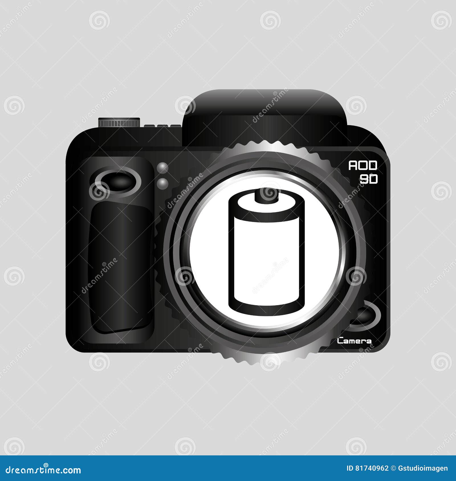 Digital Photo Camera Negative Roll Stock Vector - Illustration of ...