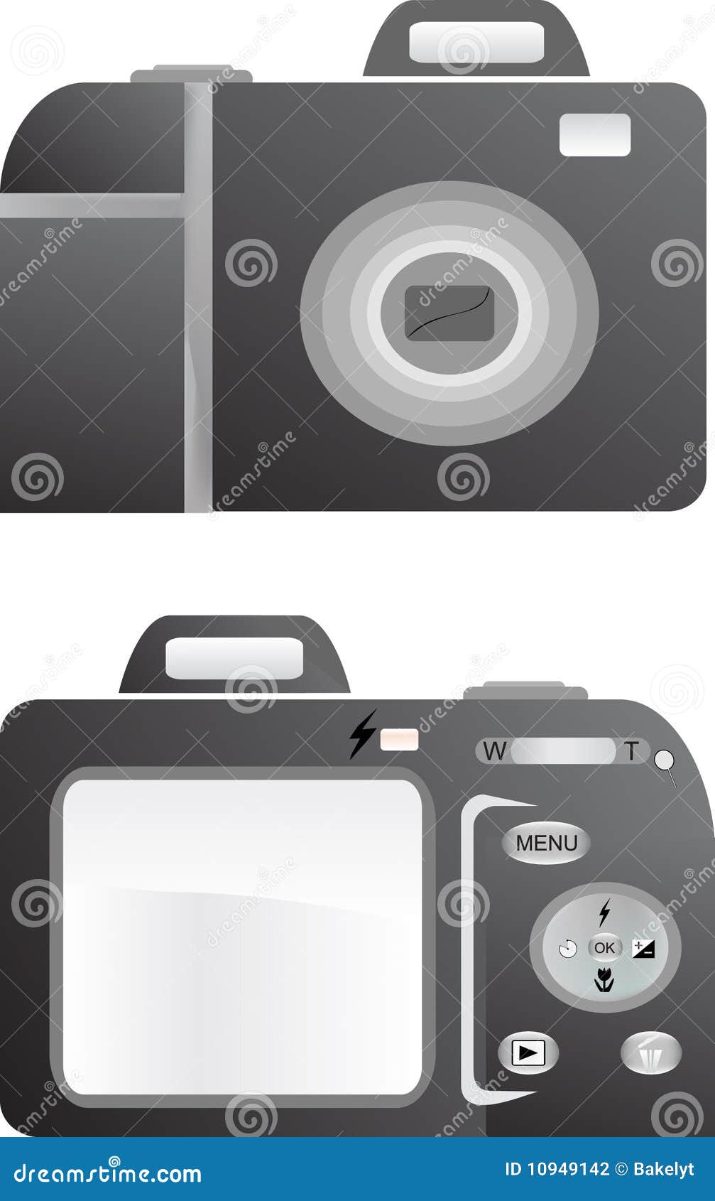 Digital Photo Camera, Vector Illustration Stock Vector - Illustration ...