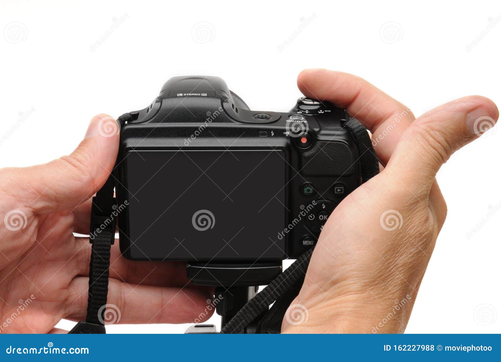 Digital Photo Camera on a White Background Stock Photo - Image of ...